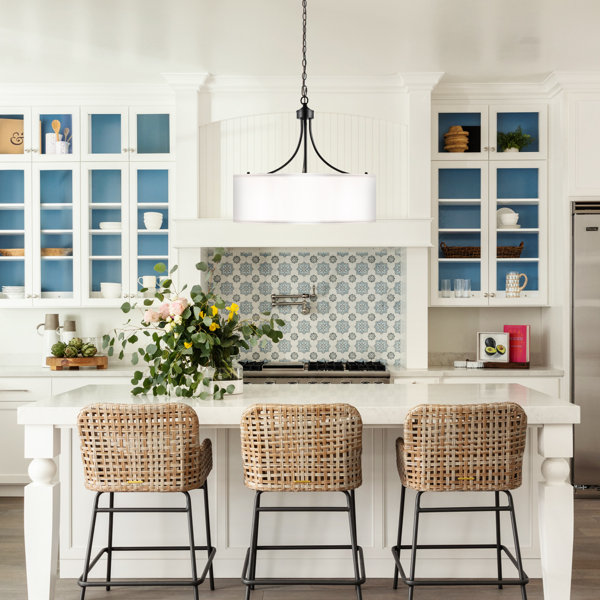 Ebern Designs Maldon 5 - Light Drum Chandelier Dining Room Light ...