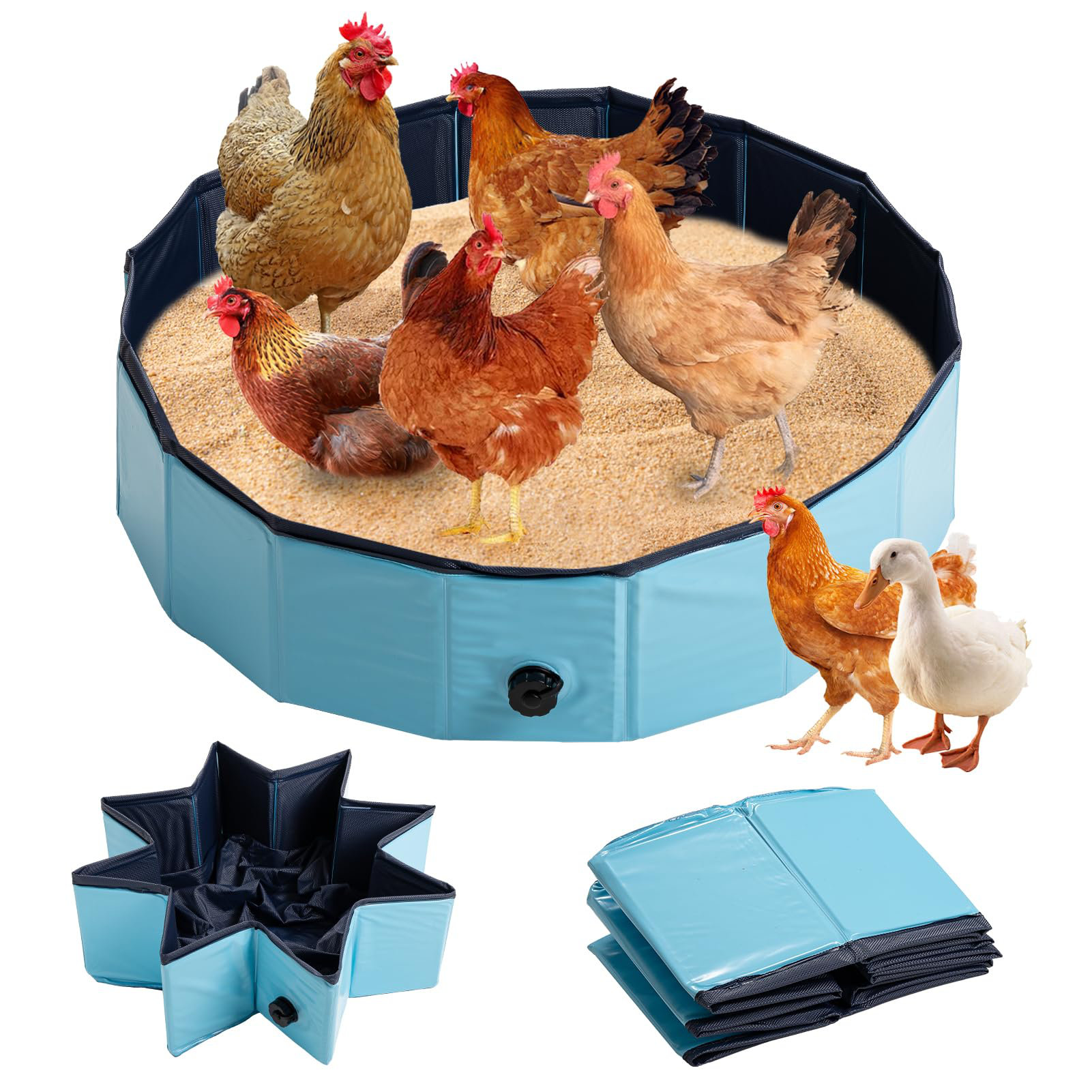 Tucker Murphy Pet™ Chicken Dust Bath Tub Coop Bedding Lime House Roost ...