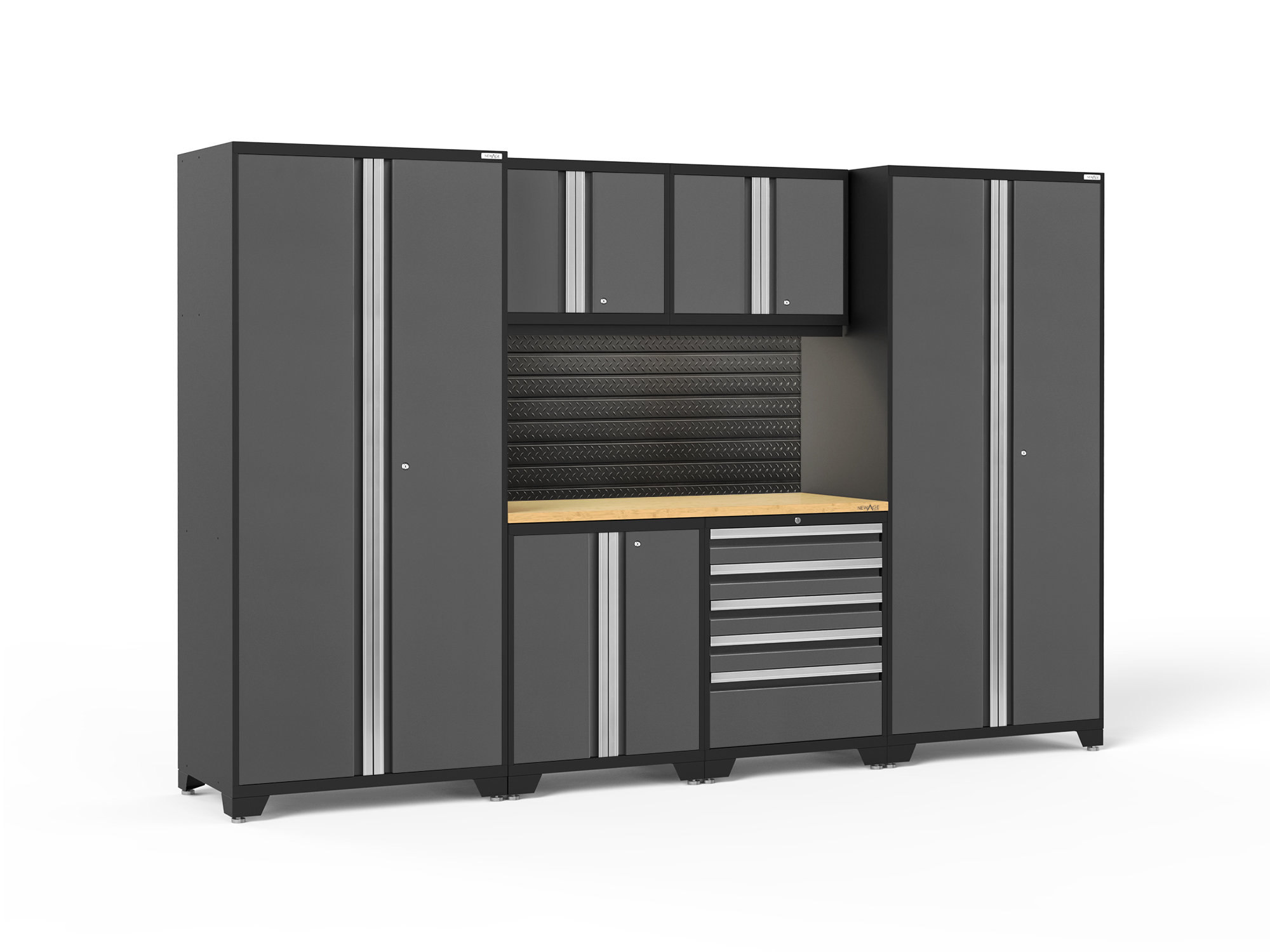 NewAge Products Pro Series 7 Piece Steel Garage Storage System | Wayfair