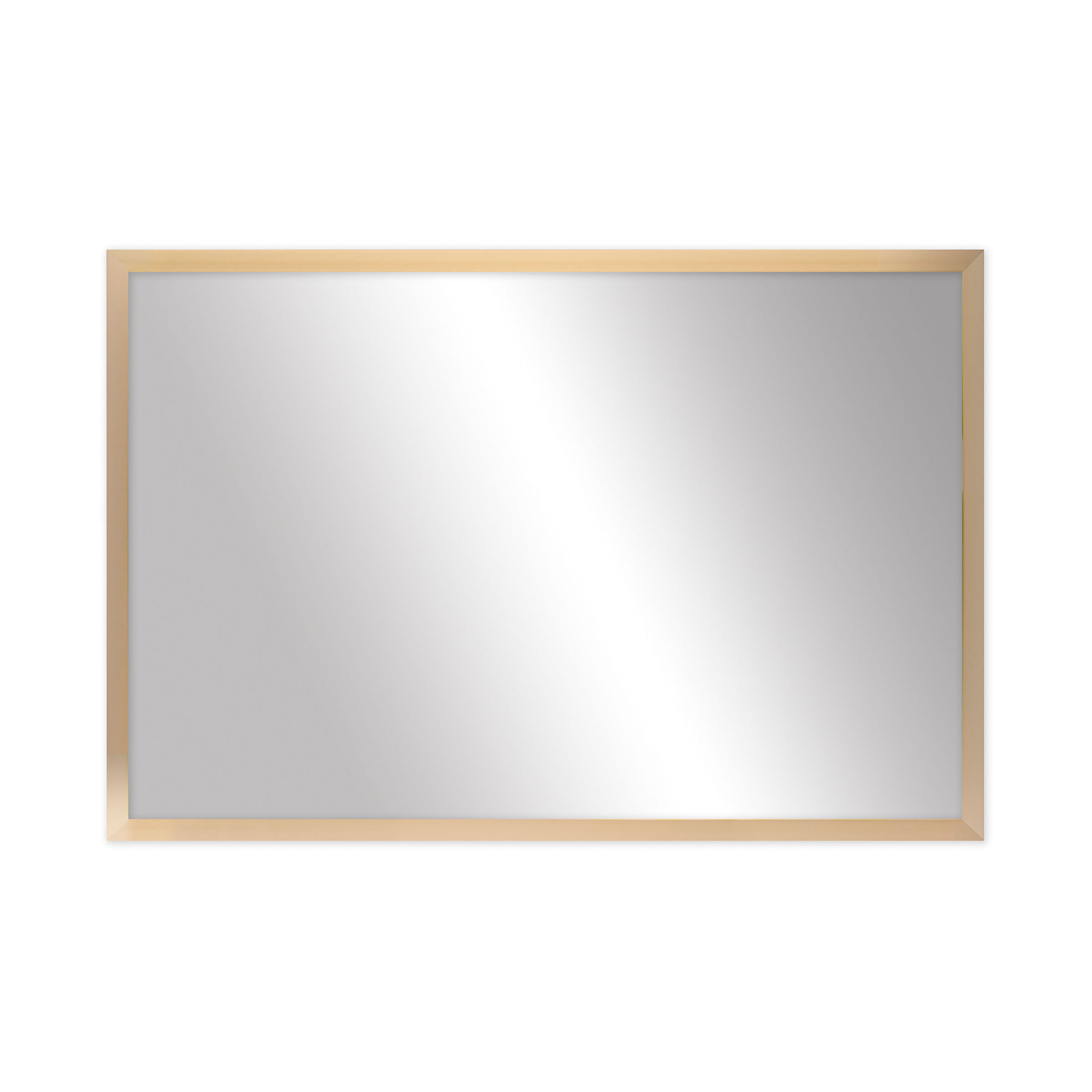 Mercer41 Champagne Bronze Metal Framed Wall Mirror, Bathroom Mirror and ...