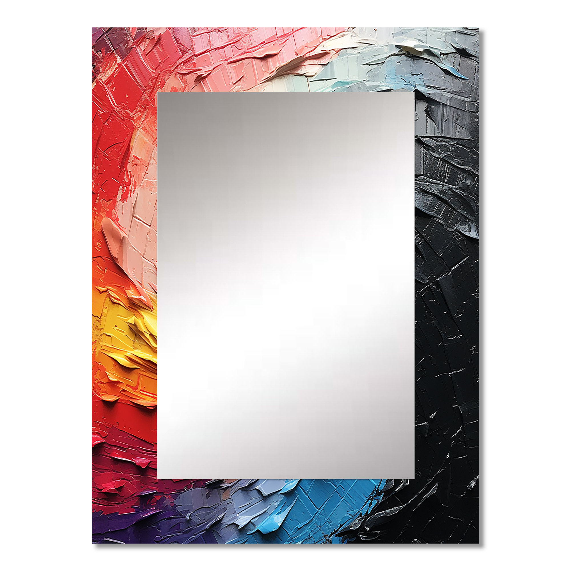 East Urban Home Minimalism Rainbow Prismatic Dreams - Black Traditional ...