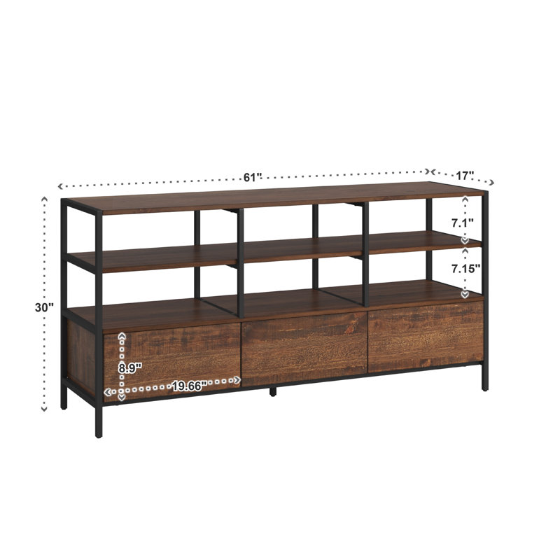 Steelside™ Isabelle 61'' Media Console & Reviews | Wayfair