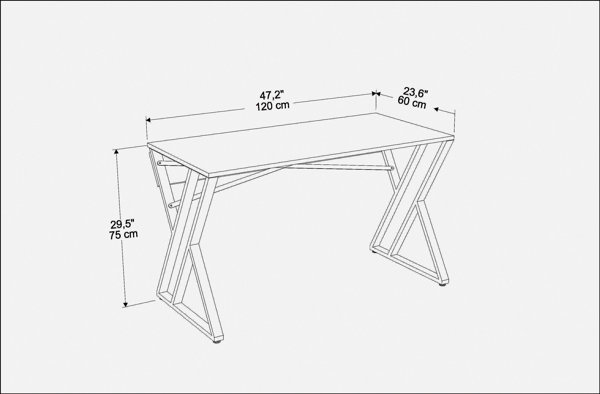 Wade Logan Tenafly Metal Base Desk & Reviews | Wayfair.co.uk