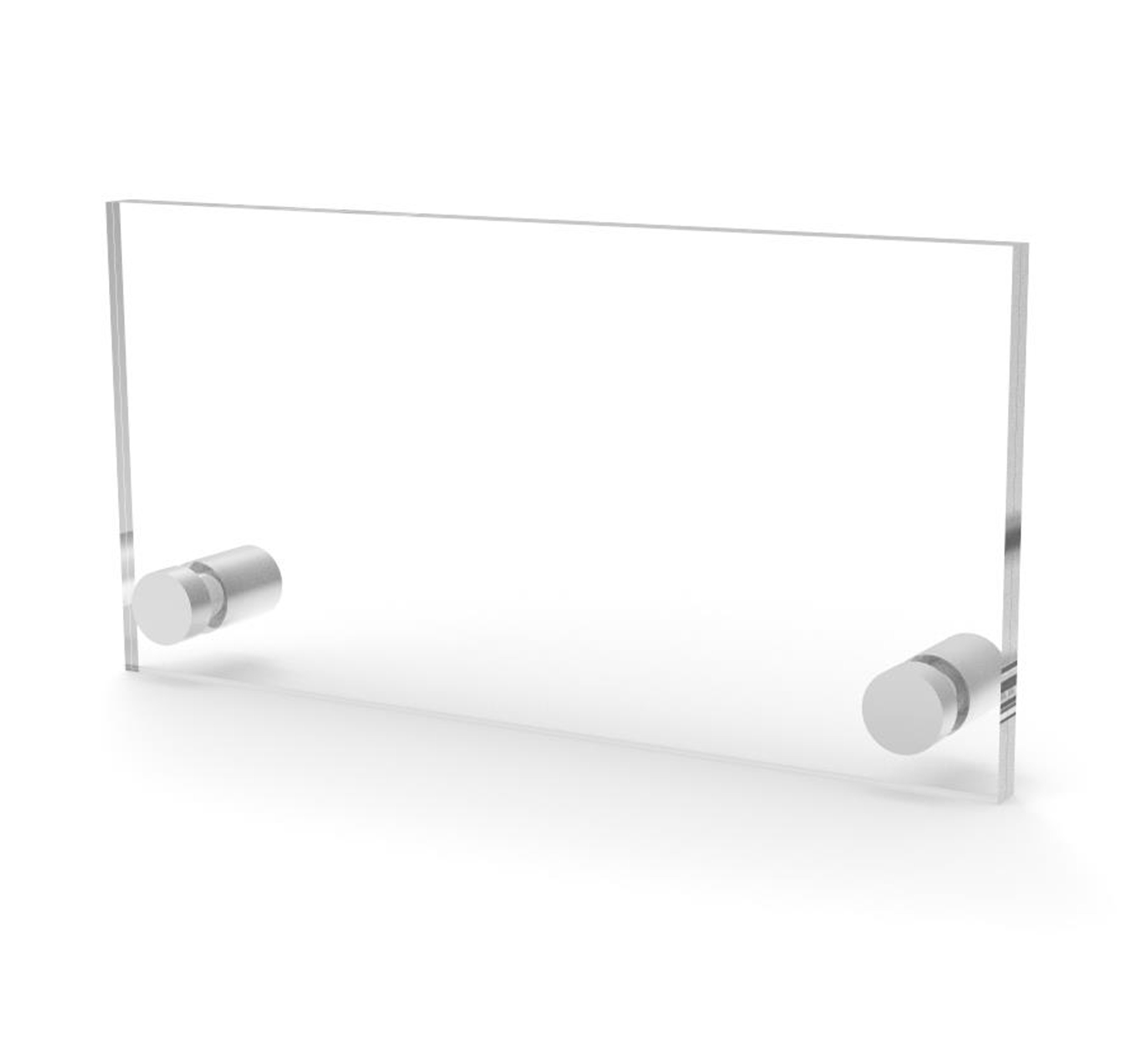 Fixturedisplays® Clear Sign Name Holder Plexiglass 3X6 6X3 Wallmount ...