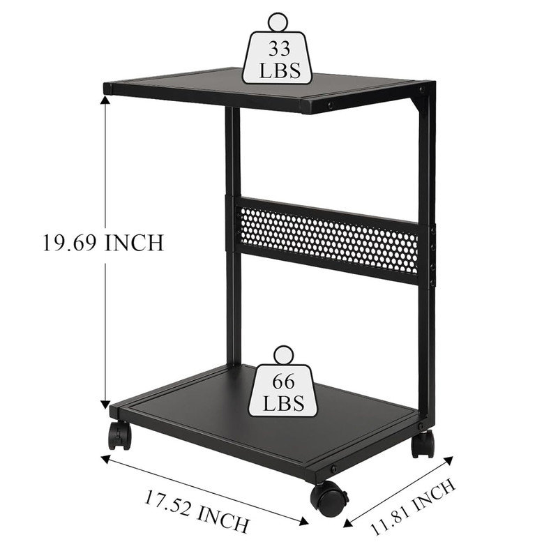 AMIZOY PC Stand Computer Tower Stand 2-Tier Metal CPU Stand with ...