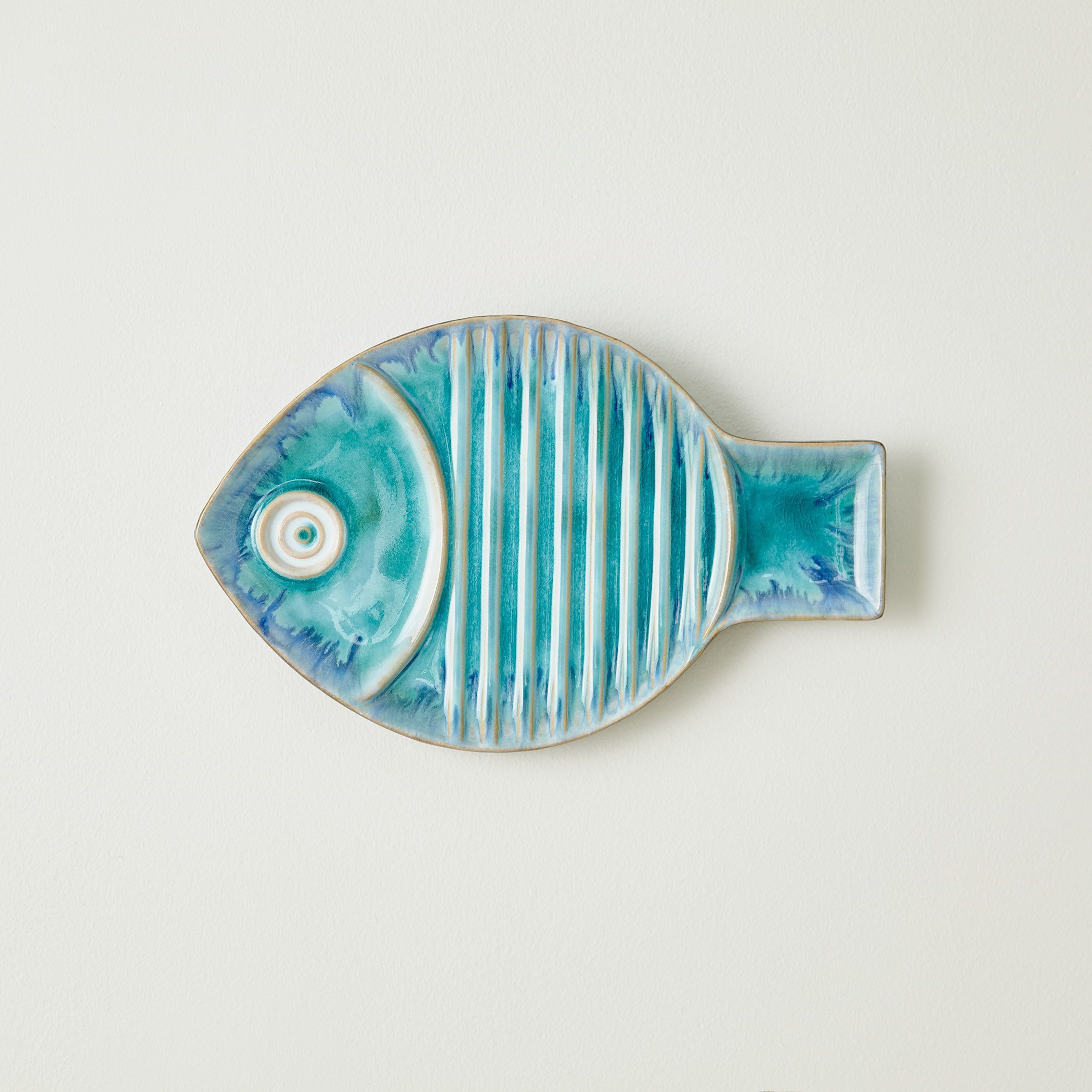 Highland Dunes Blue Fish Plate Wall Décor & Reviews | Wayfair