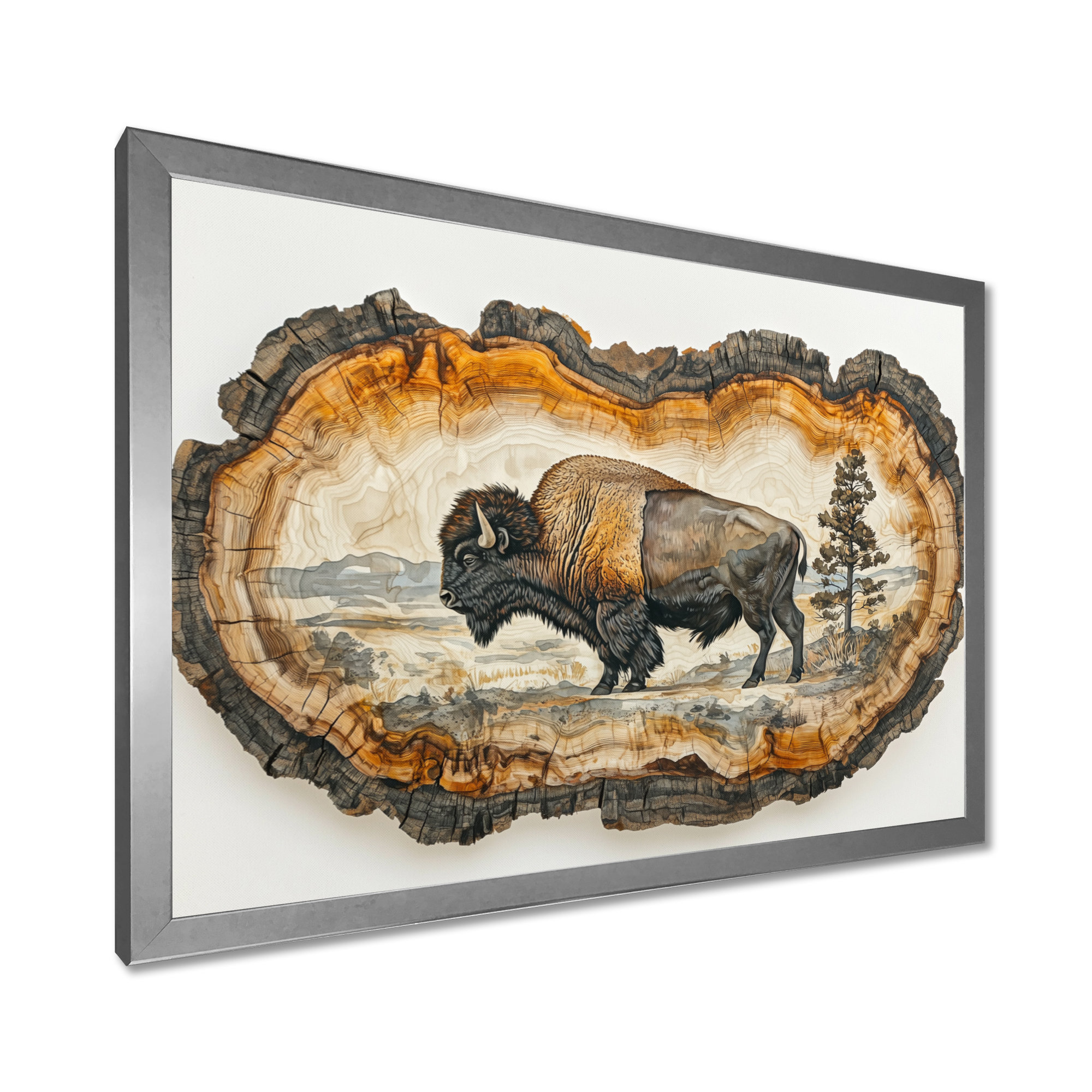 Millwood Pines Gianluka American Bison Portrait In Double Explosure ...