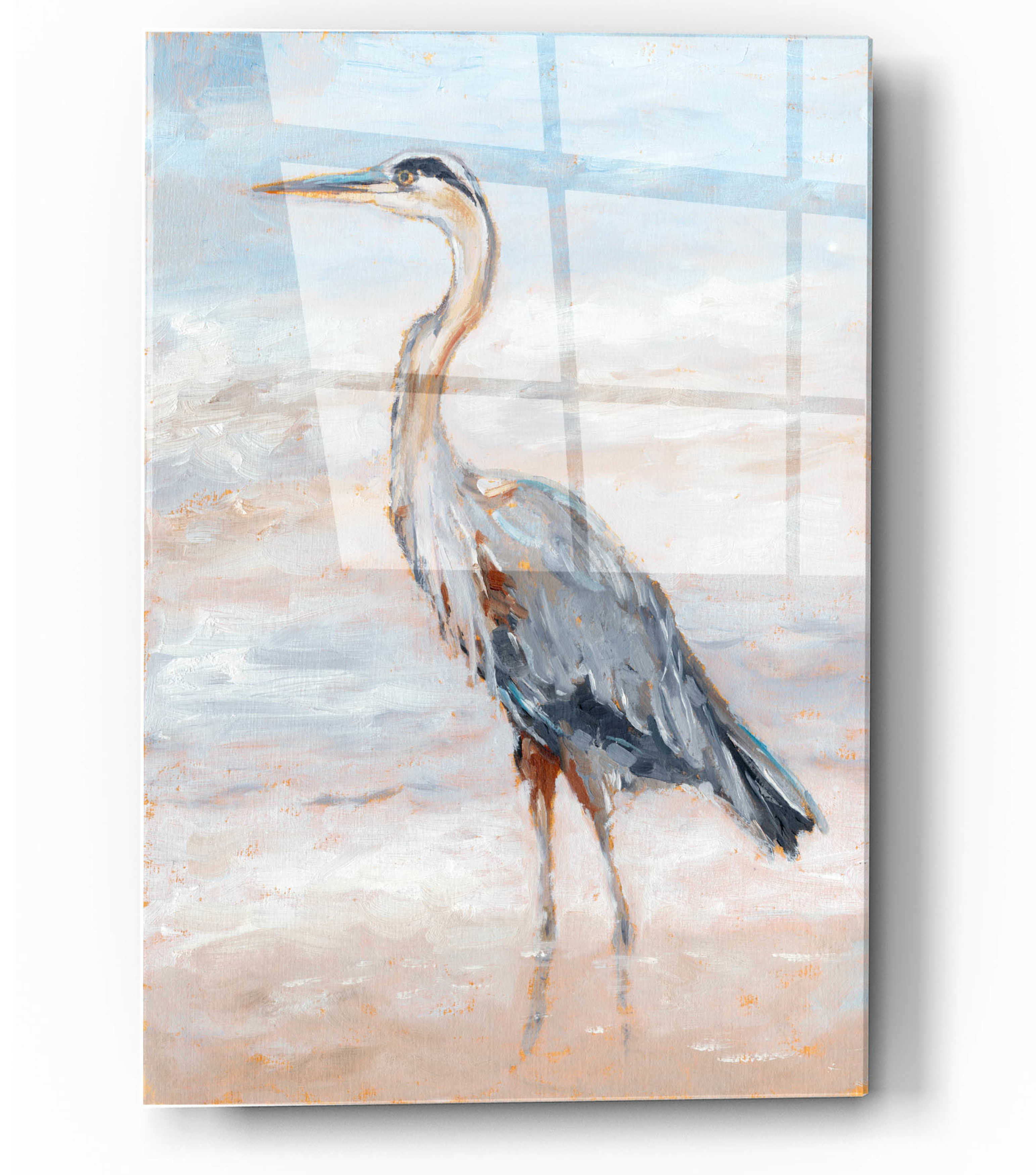 Trinx Beach Heron II by Ethan Harper - Unframed Painting | Wayfair