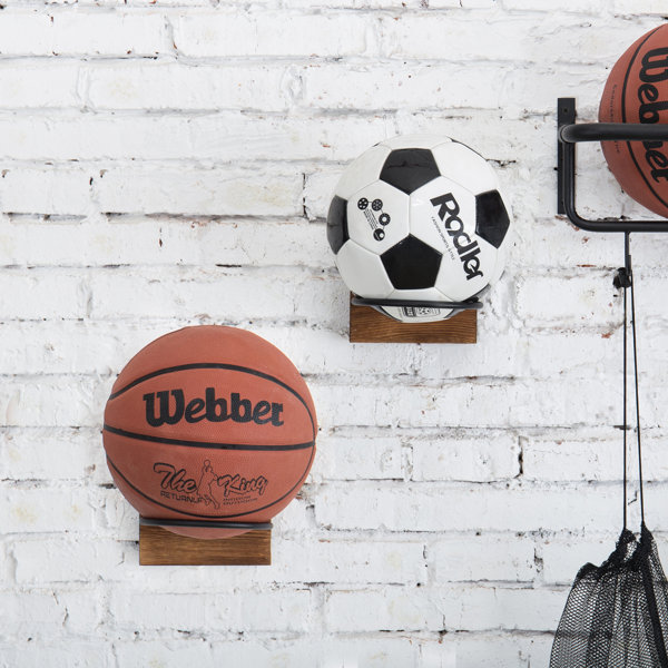 17 Stories Walkerville Wood Wall Mounted Sports Rack & Reviews | Wayfair