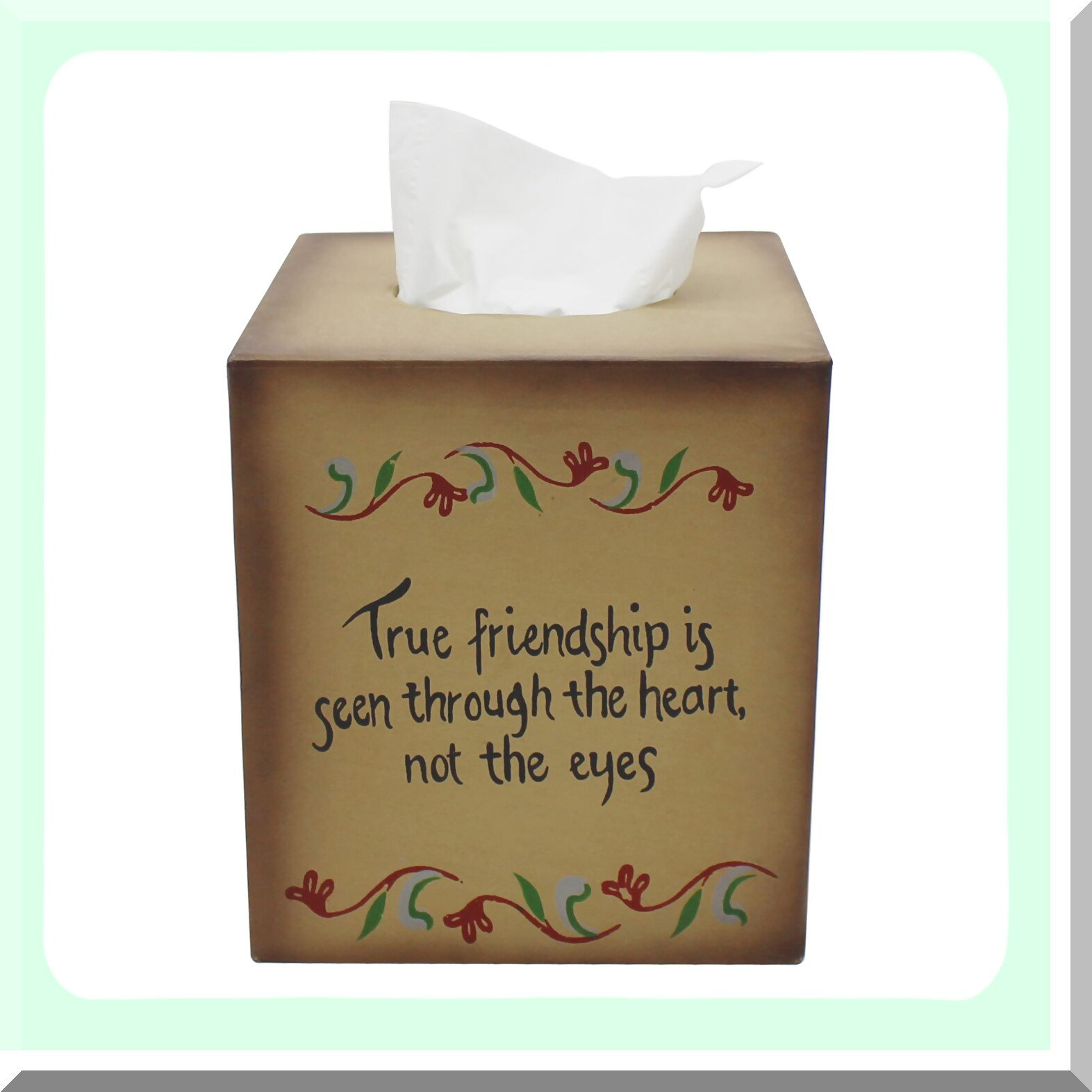 Lark Manor™ Rustic Charm Tissue Box Holder - Square Cardboard Cover for ...