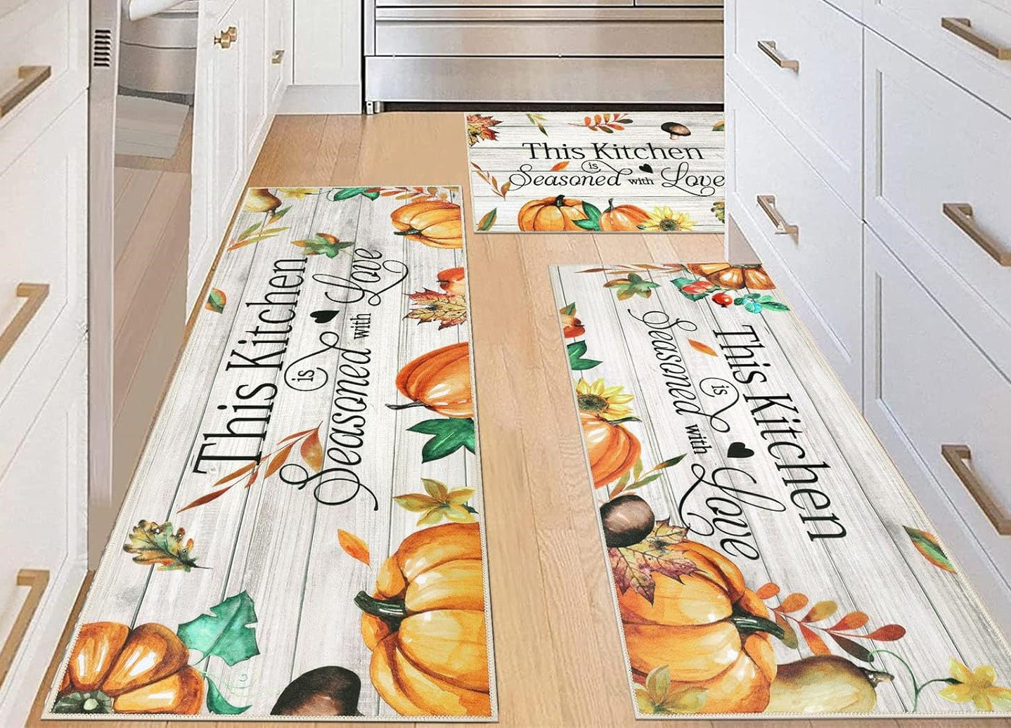 Rosalind Wheeler The Fall Kitchen Rugs Sets of 3, Farmhouse Kitchen ...