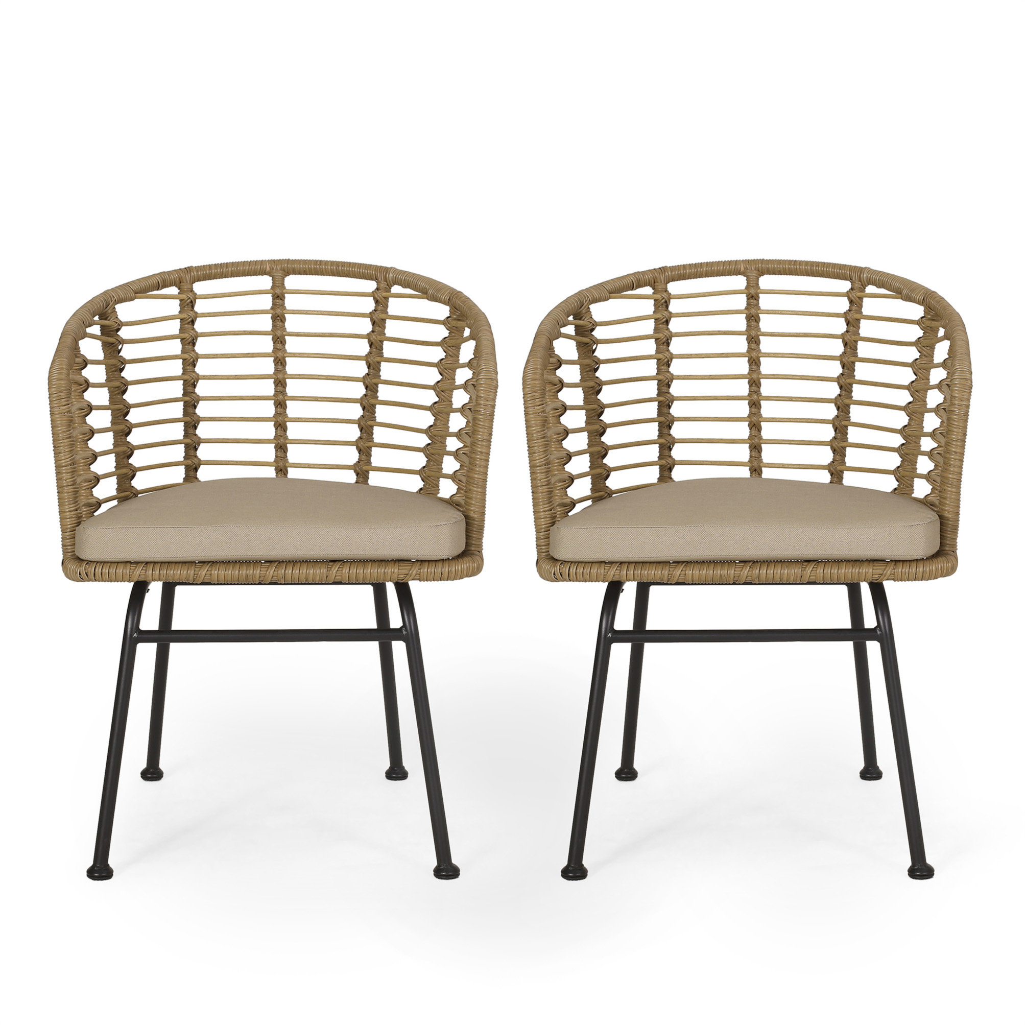 George Oliver RANDY Wicker Tub Chair With Modern Design For Outdoor ...