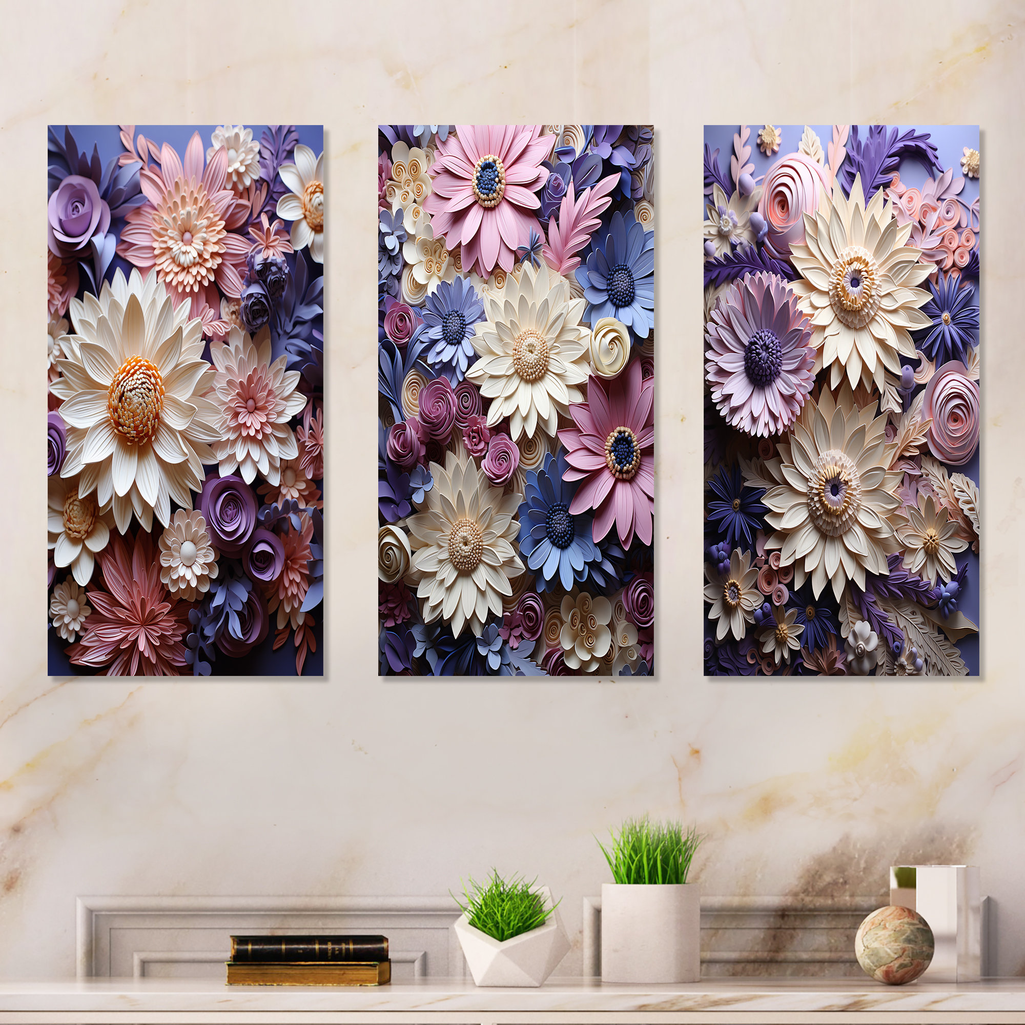 Design Art Populate Daisy Bloom Simple Beauty - Daisies Metal Wall Art ...