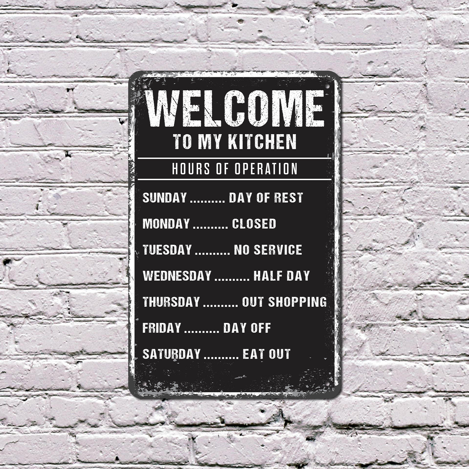 SignMission Welcome To My Kitchen 11 Inch x 17 Inch Plastic Sign | Wayfair