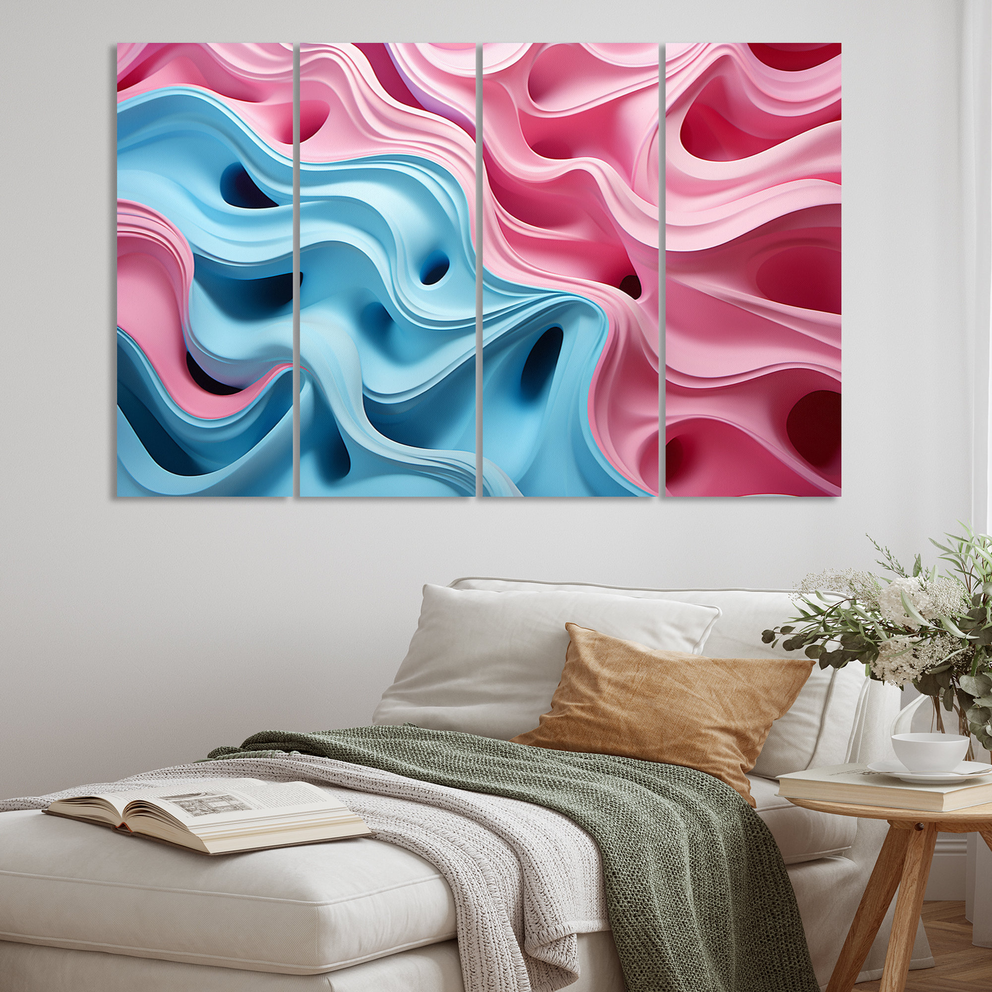 Wrought Studio™ Op Art Blue And Pink Focus Op Blue And Pink Focus On ...