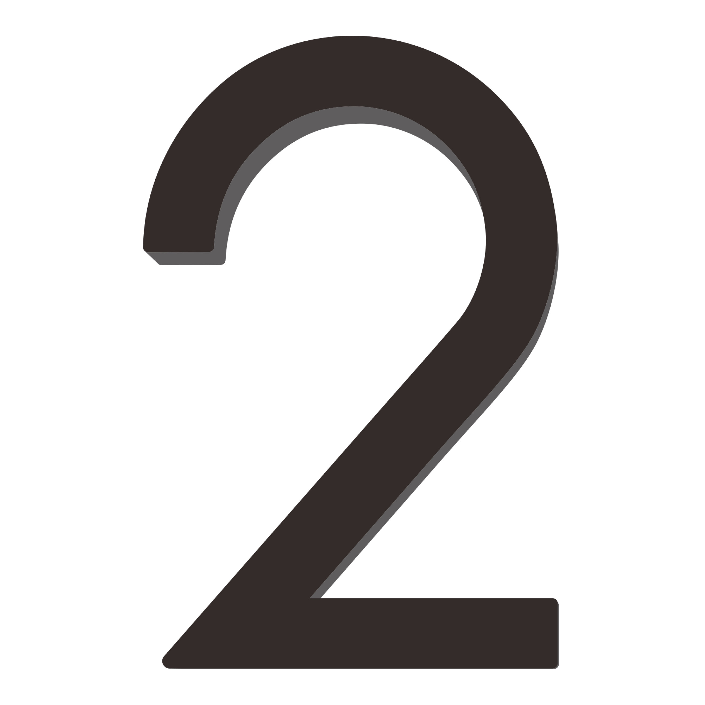 RCH Supply Company 3'' Black Modern Floating Acrylic House Numbers ...