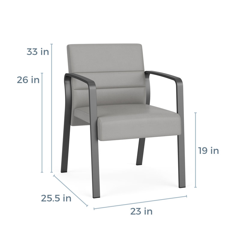 Lesro Waterfall Waiting Reception Guest Chair Metal Frame | Wayfair