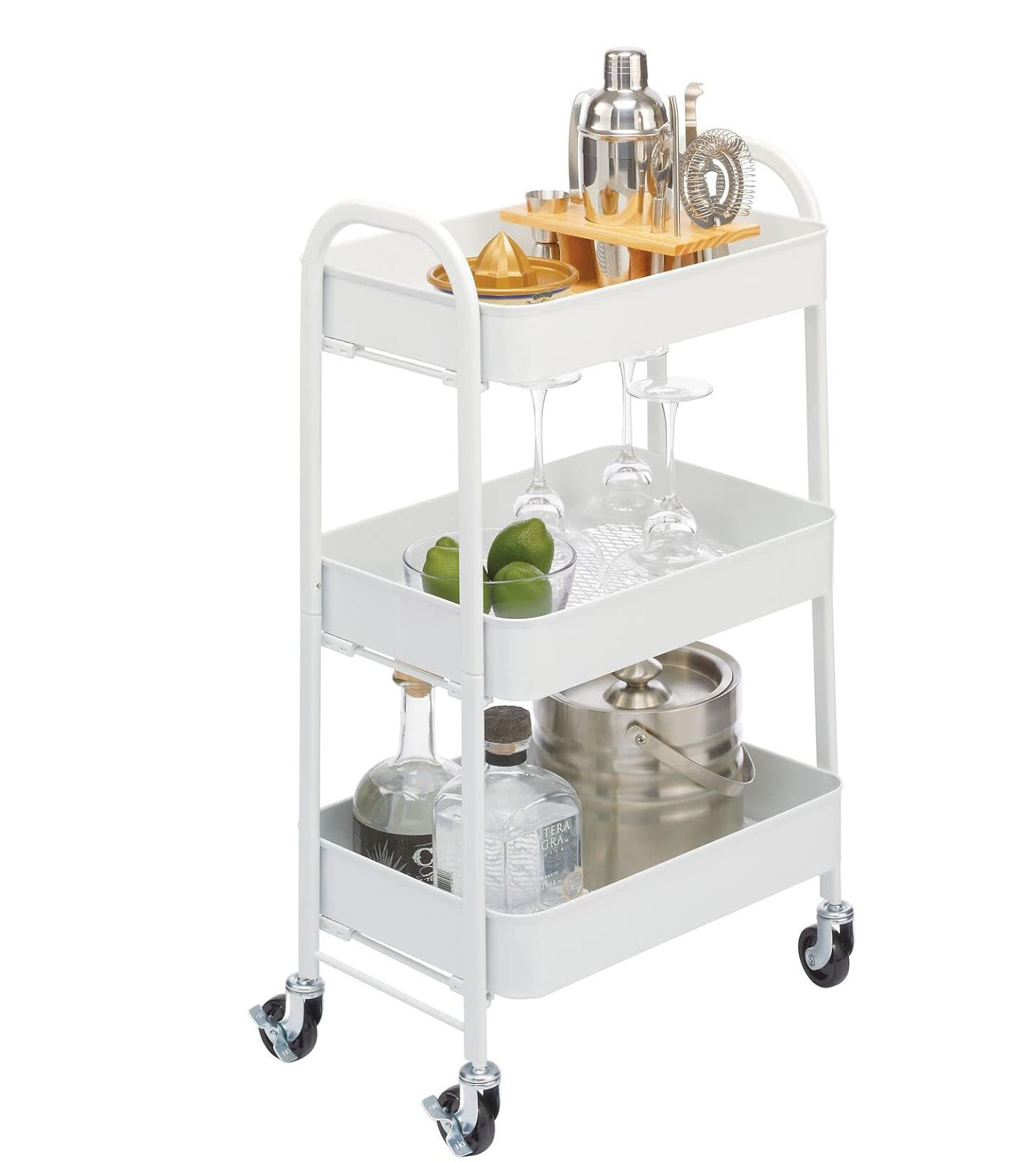 Granij Metal 3-Tier Rolling Utility Storage Carts Organizer Trolley - Wayfair Canada