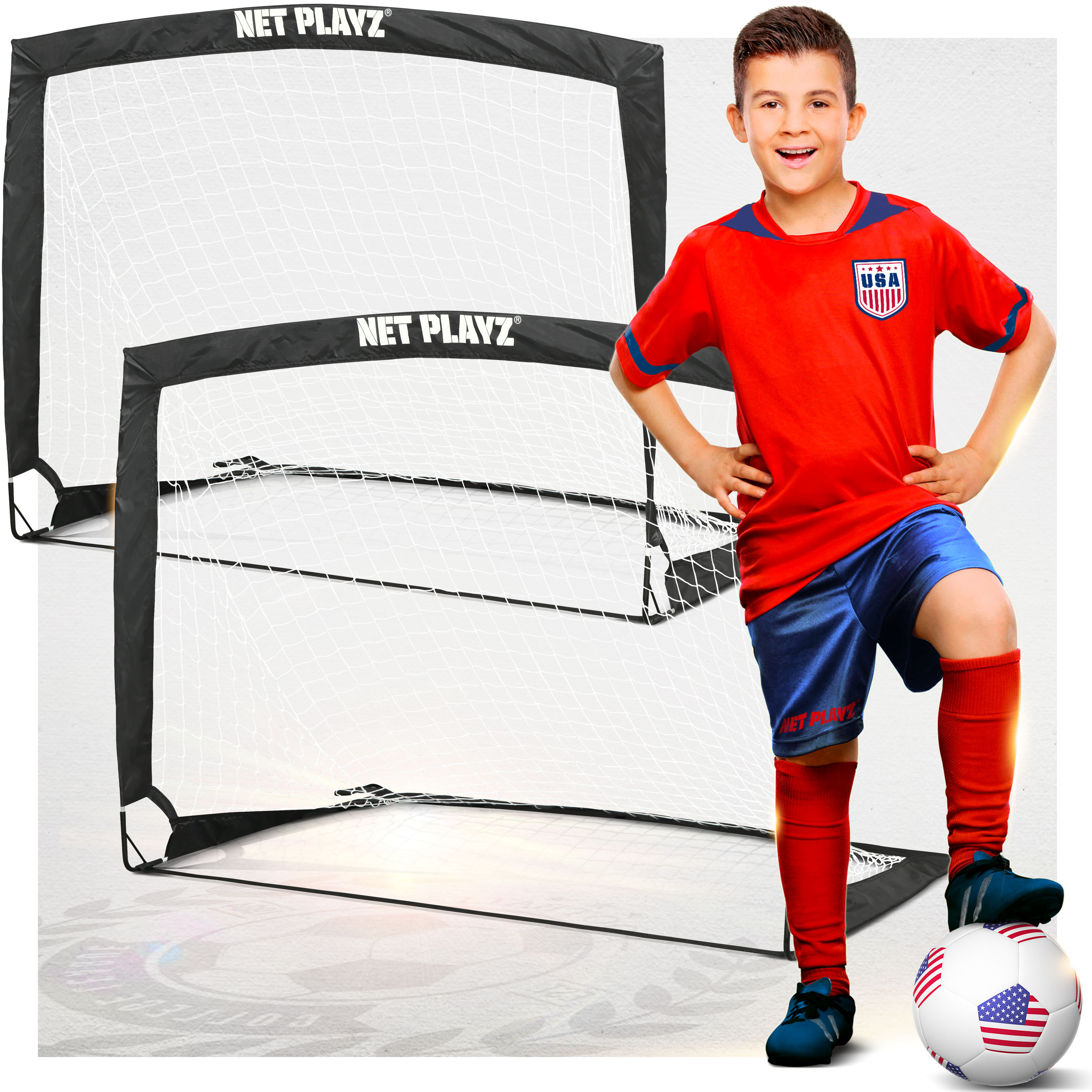 Net Playz Netplayz Soccer Goal Easy Fold-Up Training Goal, Set Of 2 ...