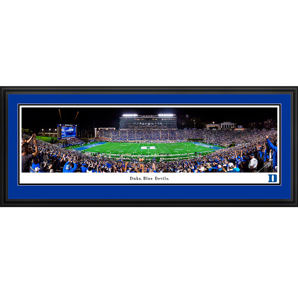 Latitude Run® Duke Football Panoramic Framed Print on Paper | Wayfair