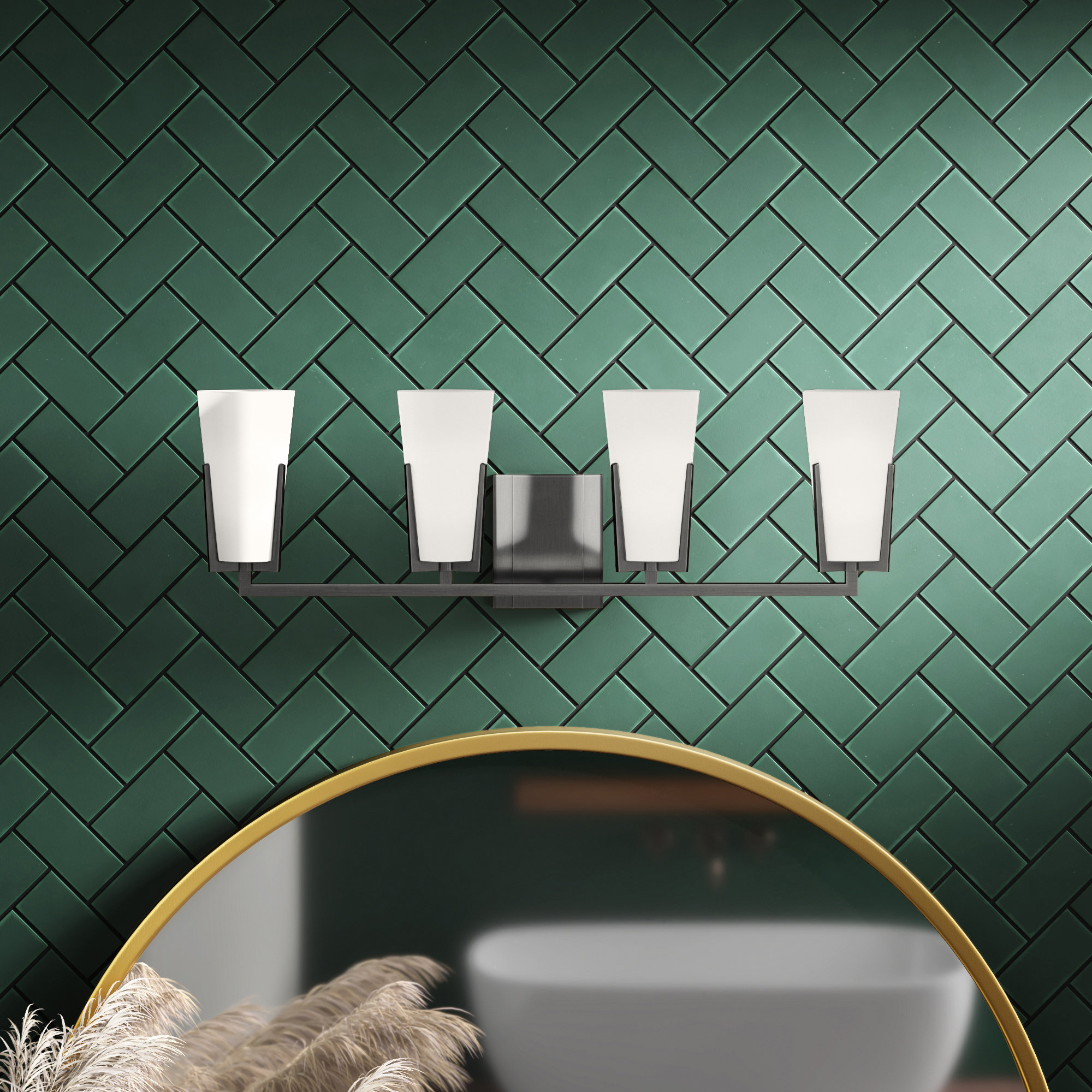 Canora Grey Lindle 4 - Light Dimmable Vanity Light | Wayfair