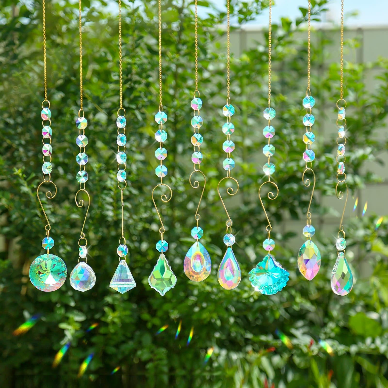 House of Hampton® 9 Pieces Sun Catchers Indoor Window Crystals ...