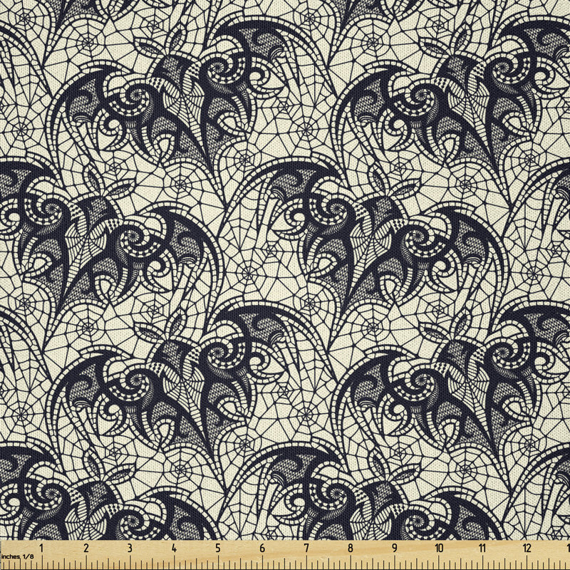 The Seasonal Aisle Bencomo Zentangle Horror Bats Spider Nets Multi ...