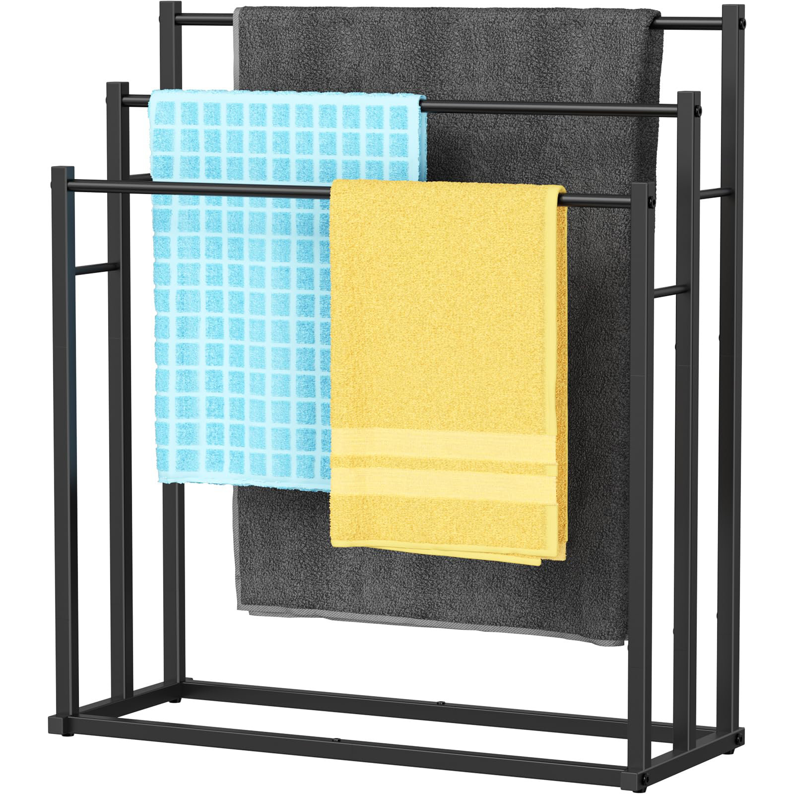 Rebrilliant Outdoor Triple-Tier Wide Towel Drying Rack, Pool Towel ...