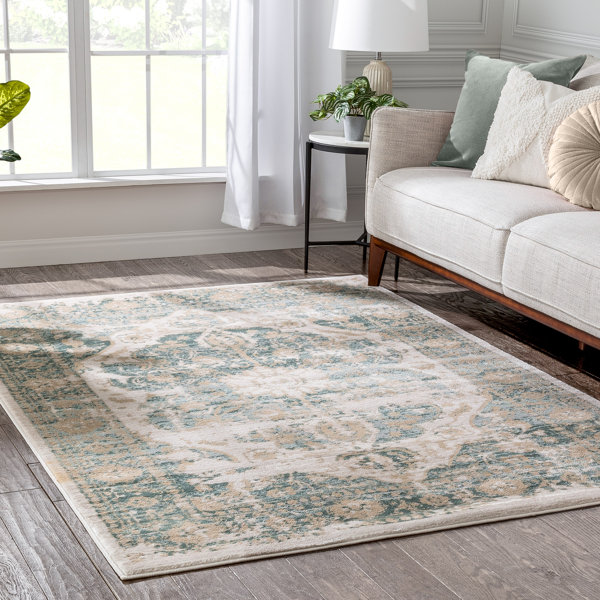 Fernleaf Musetta Moroccan Machine Woven Beige/Teal Area Rug & Reviews ...