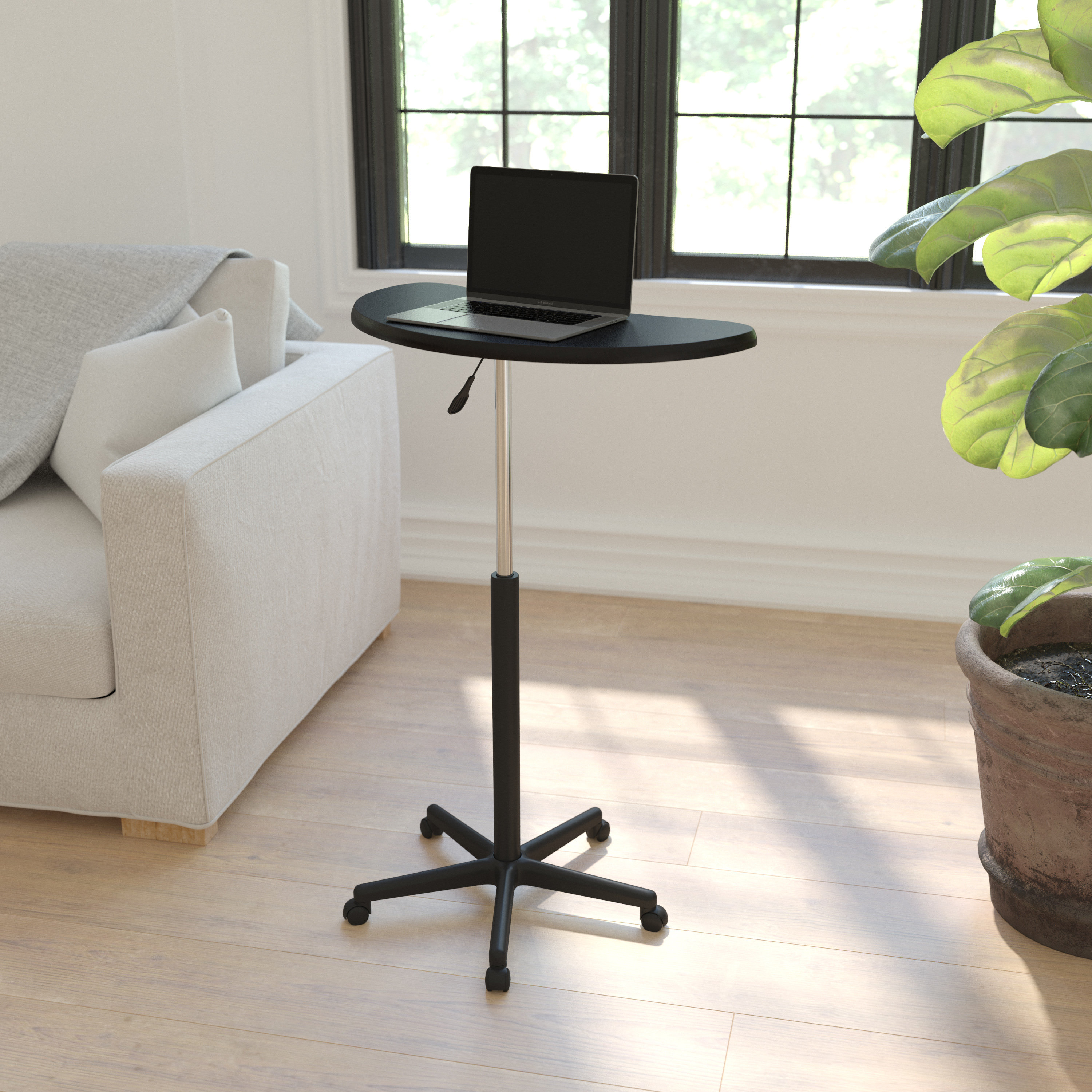 Flash Furniture Robertson Eve Sit to Stand Height Adjustable Mobile ...