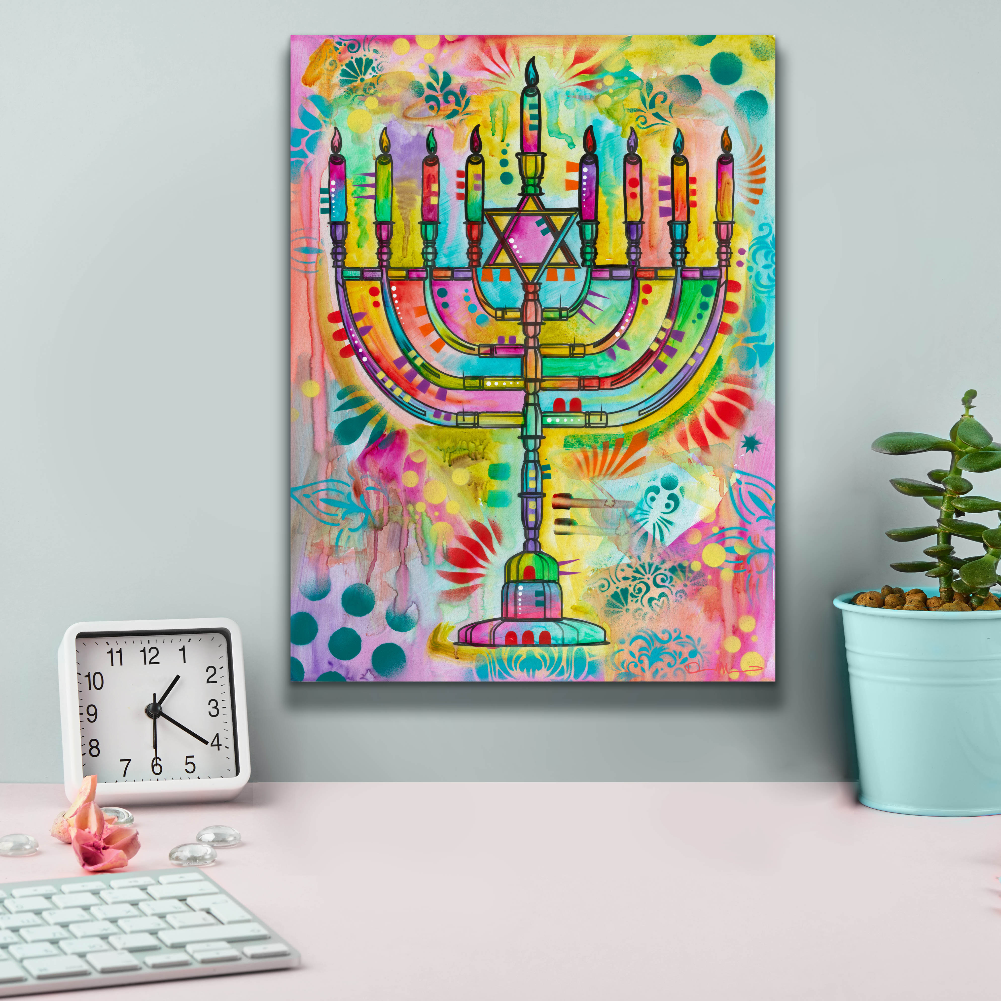 The Holiday Aisle® Menorah' by Dean Russo Canvas Wall Art | Wayfair