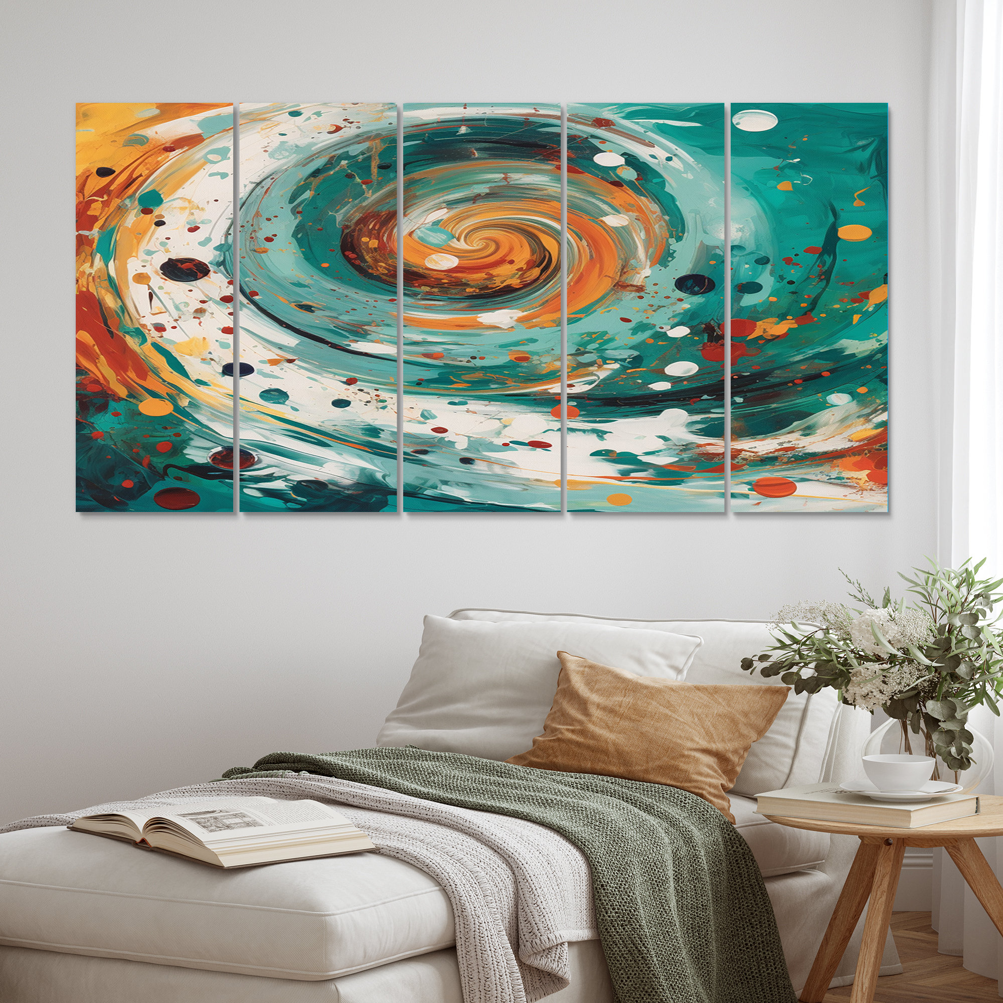 Wrought Studio™ Spiral Marriage Of Electric I - Abstract Spirals Canvas ...