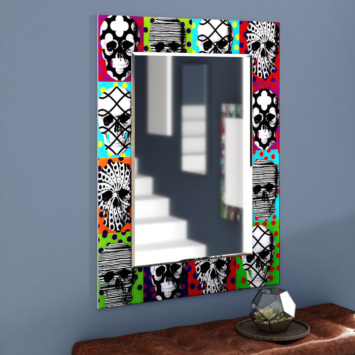 Wrought Studio Biddle Skulls Accent Mirror | Wayfair