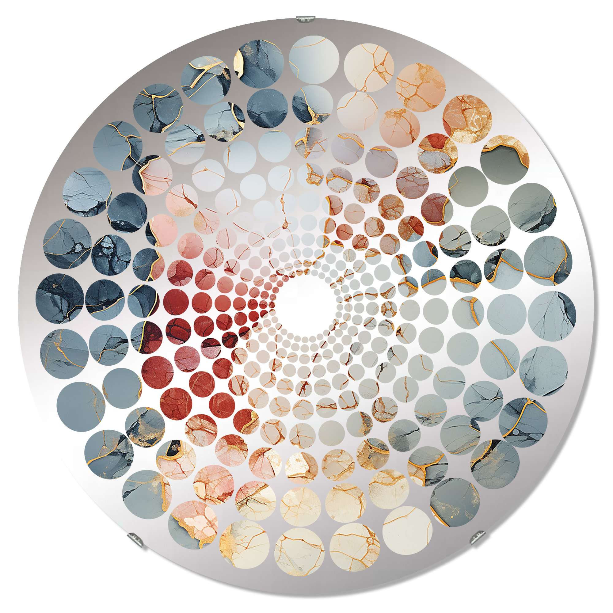 Design Art Urban Nature Marble Pattern - Radial Dot Decorative Mirror ...