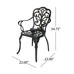 Fleur De Lis Living Roderick Patio Dining Chair & Reviews | Wayfair