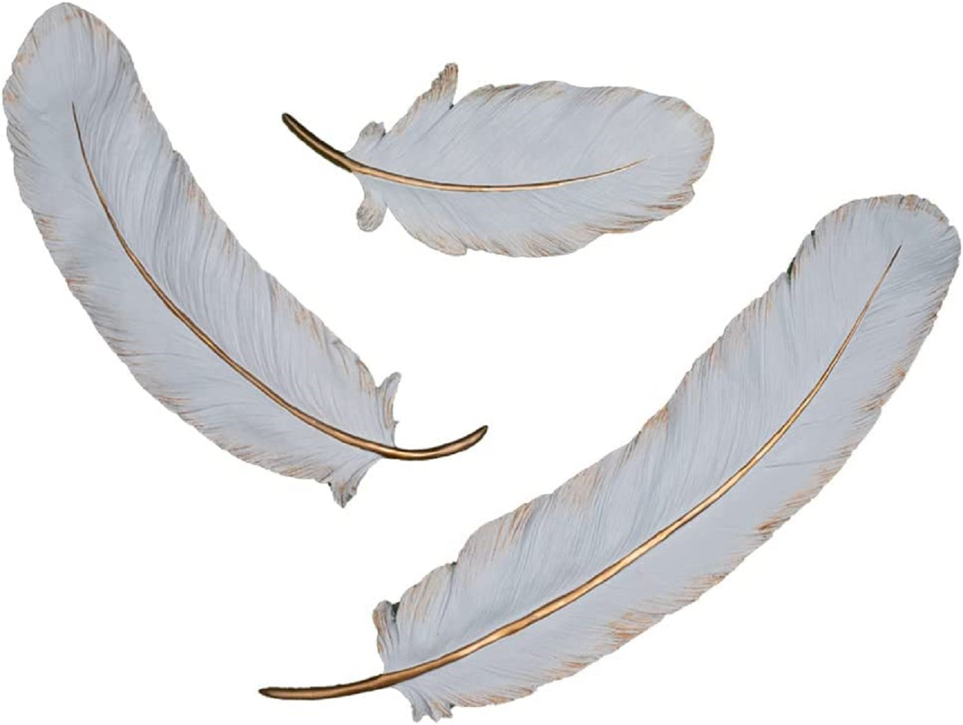 Mercer41 Creative Resin Feather Wall Art Sculpture- Handmade Modern ...