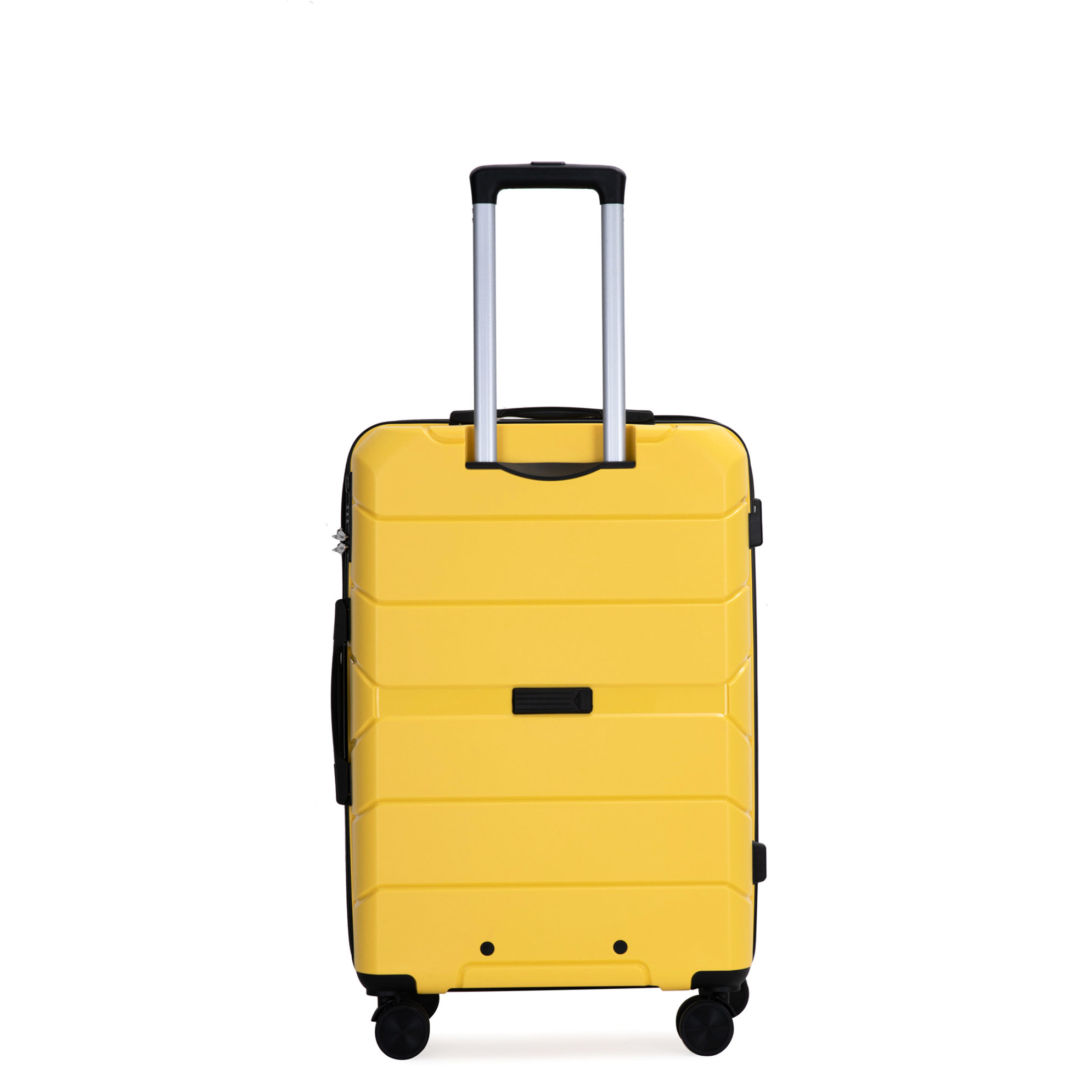 Kivaritio Yellow Luggage With Adjustable Pull Rode - 3 (20/24/28 ...
