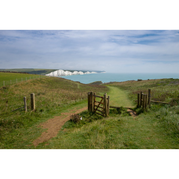 Latitude Run Meadow And Seven Sisters by Nigel Burley - Wrapped Canvas ...
