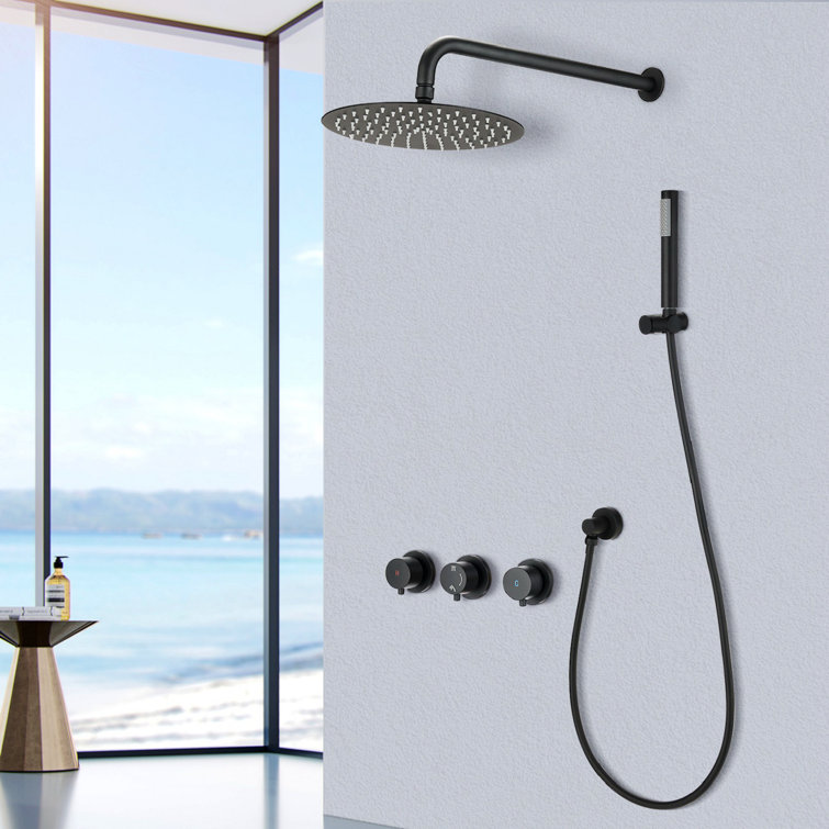 ACME Furniture Thermostatic Contemporary Wall Mounted Bathroom Shower ...