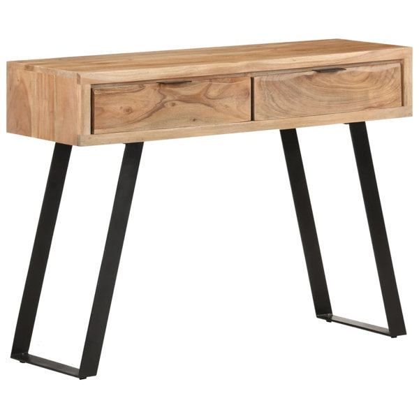 Borough Wharf Console Table 100x35x76 cm Solid Acacia Wood with Live ...
