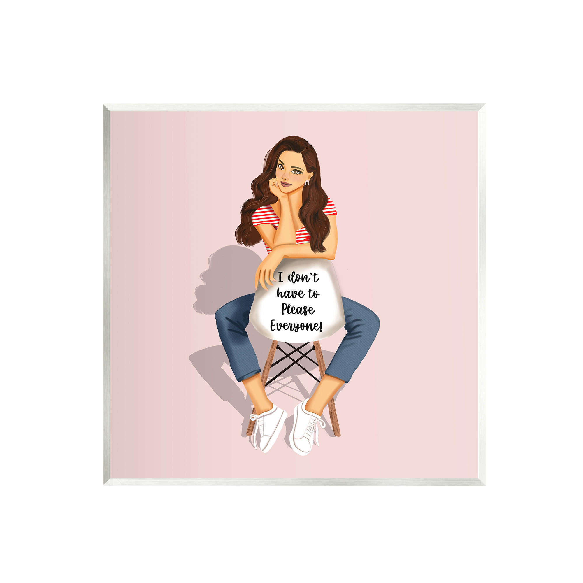 Stupell Industries Don't Please Everyone Girl Wall Plaque Art by Saba ...