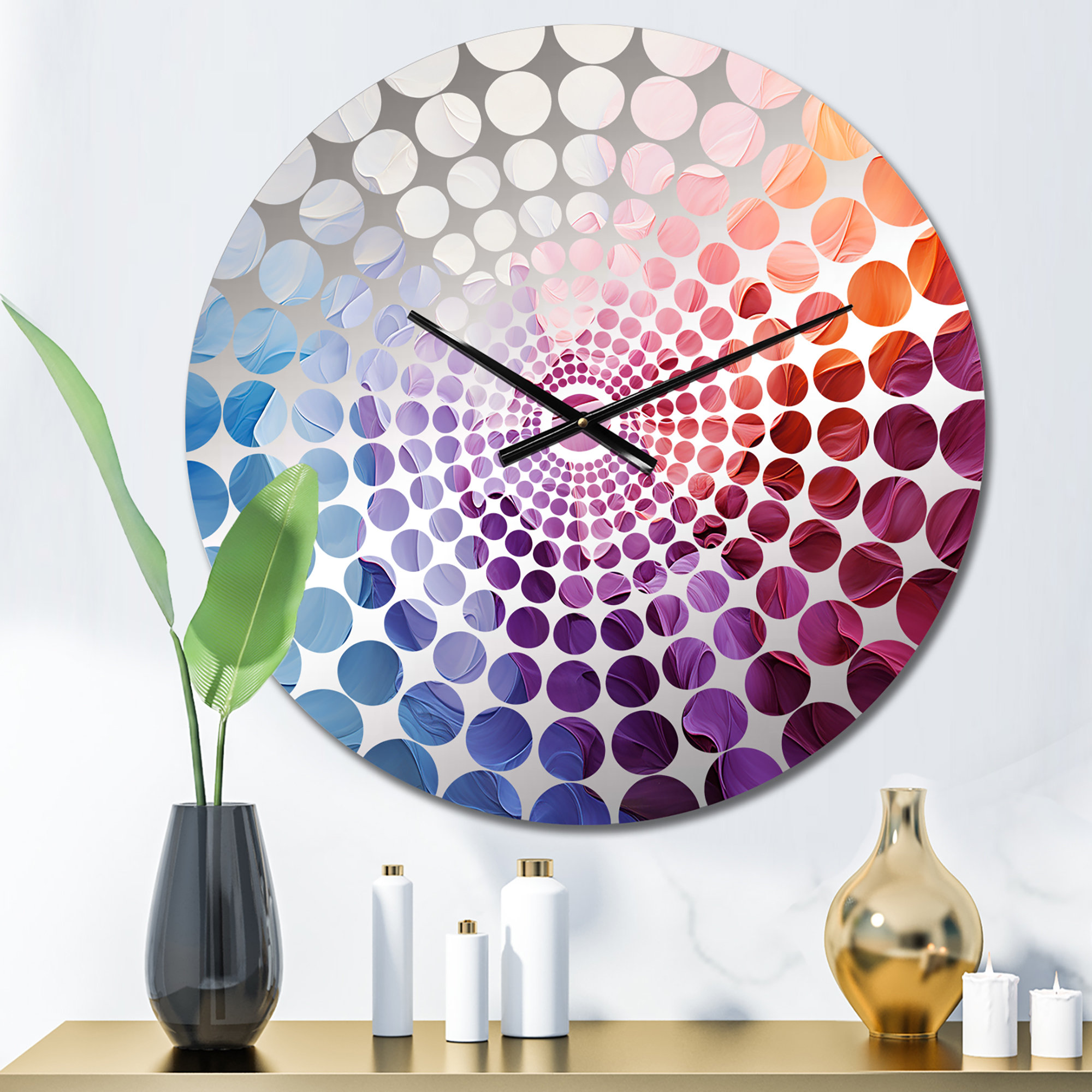 East Urban Home Wanell - Rainbow Wall Clock | Wayfair