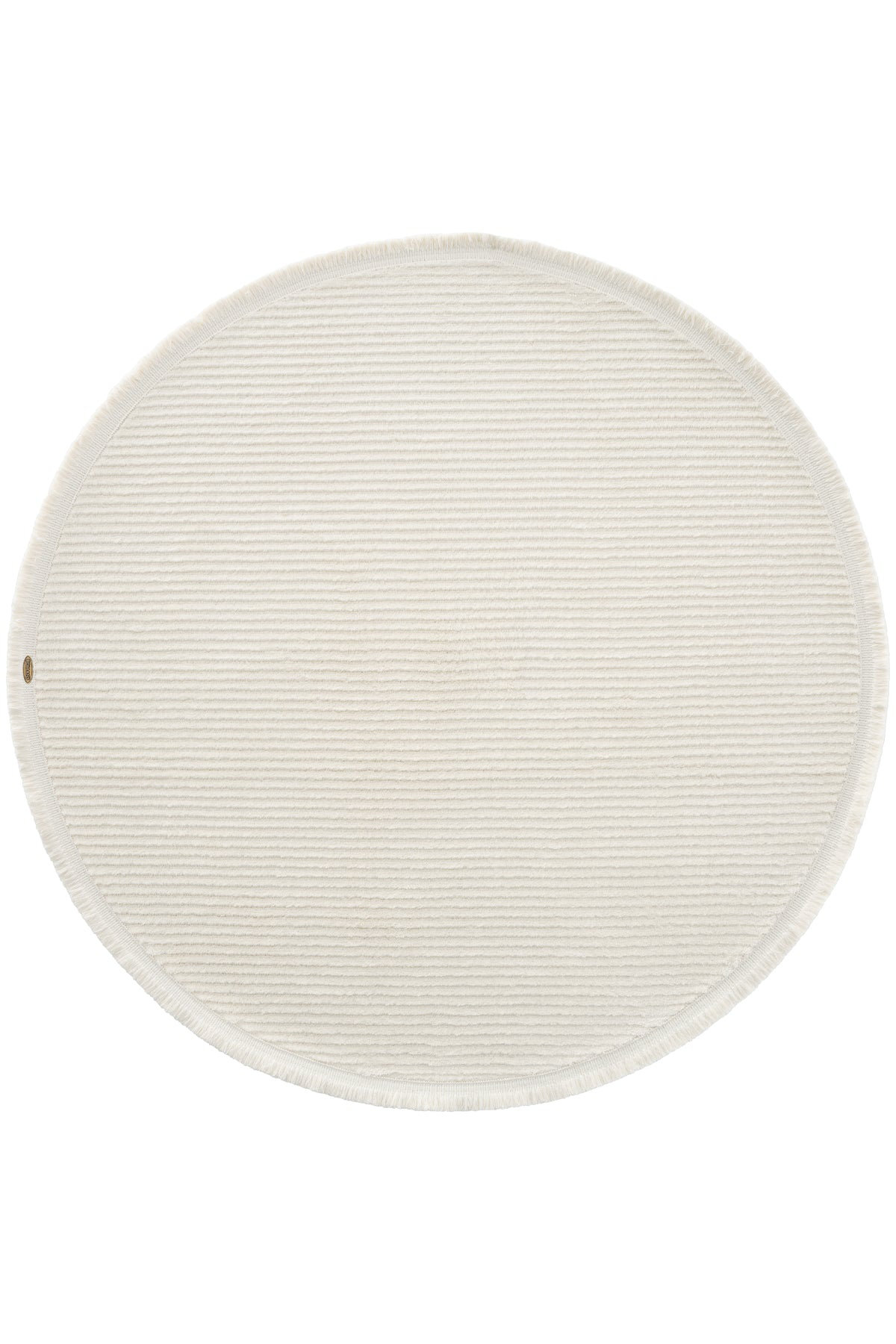Hokku Designs Vetrina Cream Soft Textured Modern Round Rug | Wayfair
