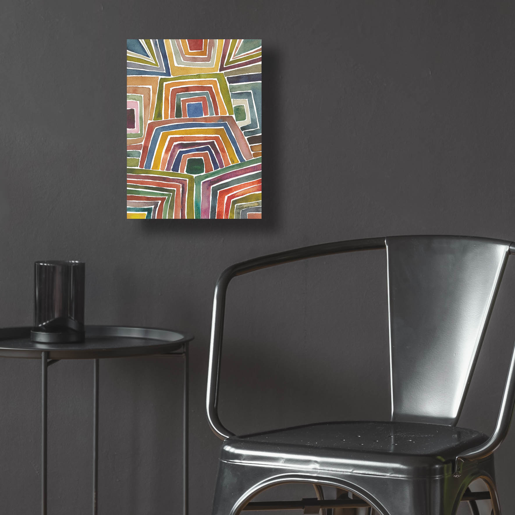 George Oliver 'Stripes 2' by Cheryl Warrick Acrylic Glass Wall Art ...