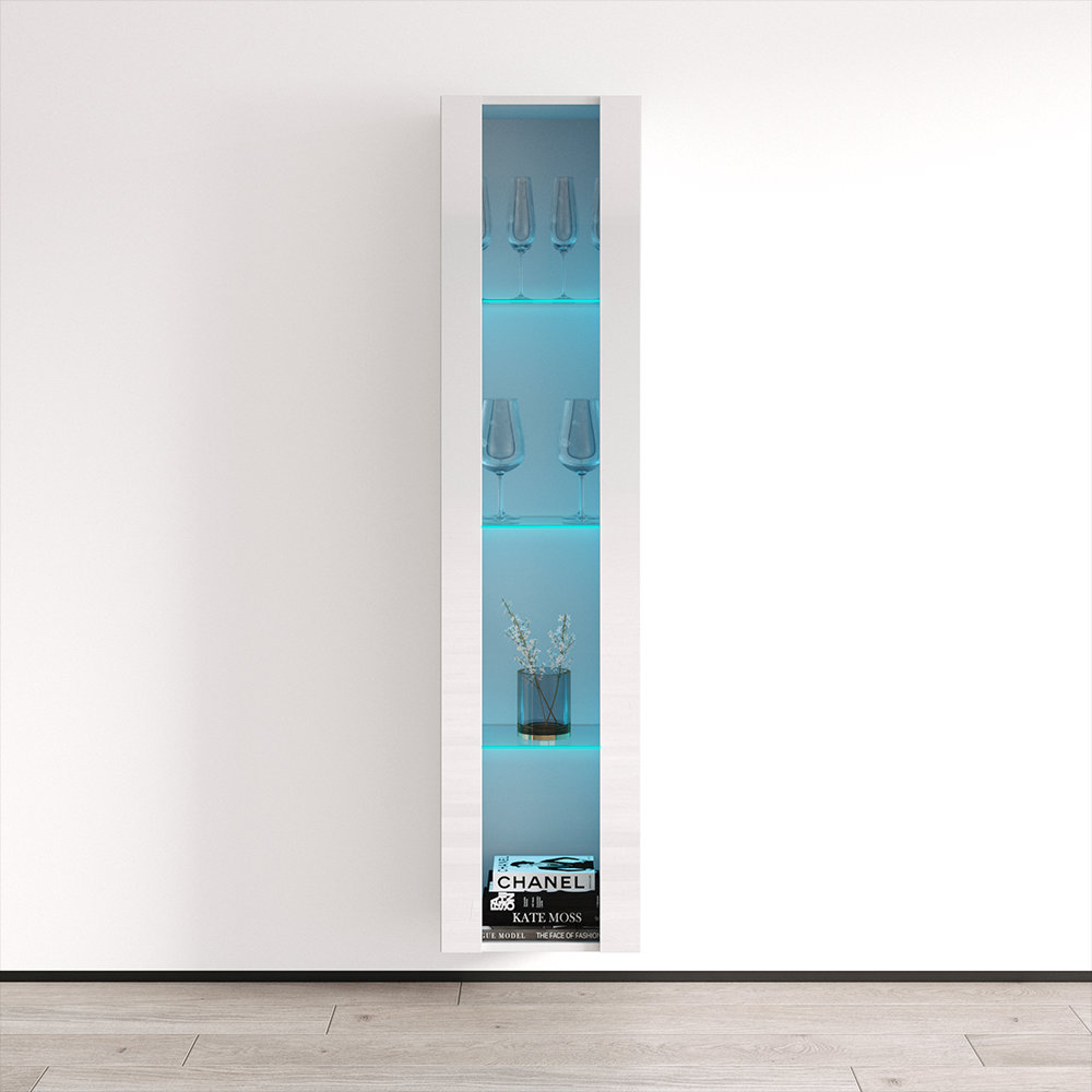 Brayden Studio® Crister Floating Storage Bookcase & Reviews | Wayfair