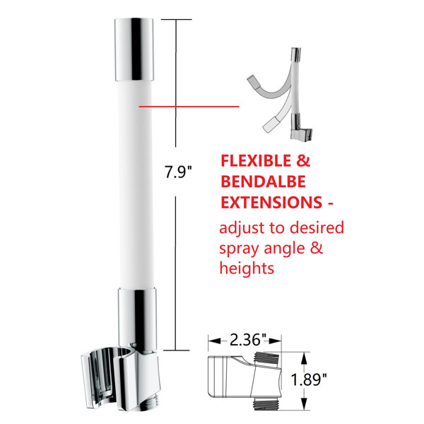 Ana Bath Multi Function Dual Shower Head with Angle-Adjustable Shower ...