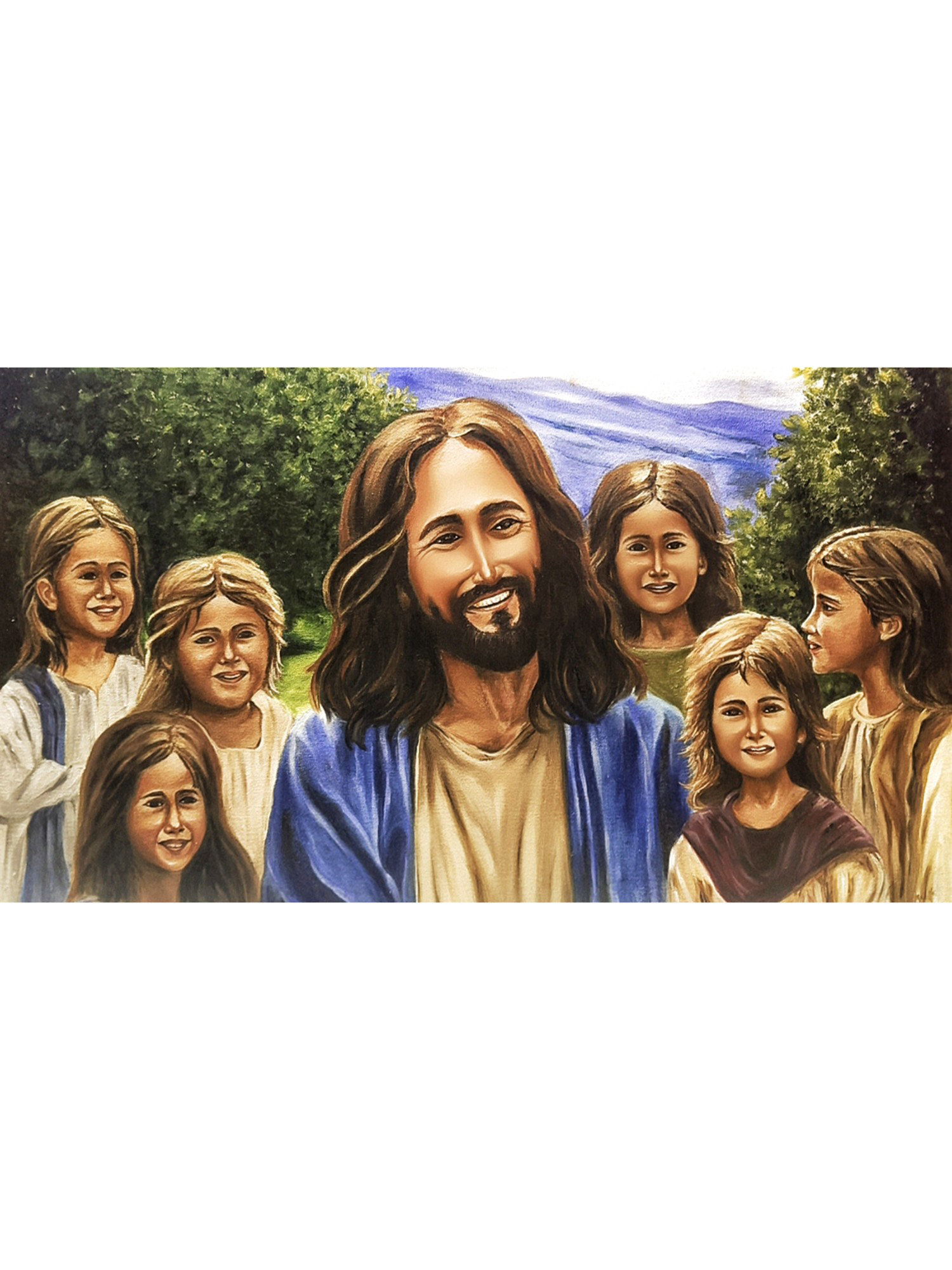 Red Barrel Studio Jesus With Children Oil Painting On Canvas | Artwork ...