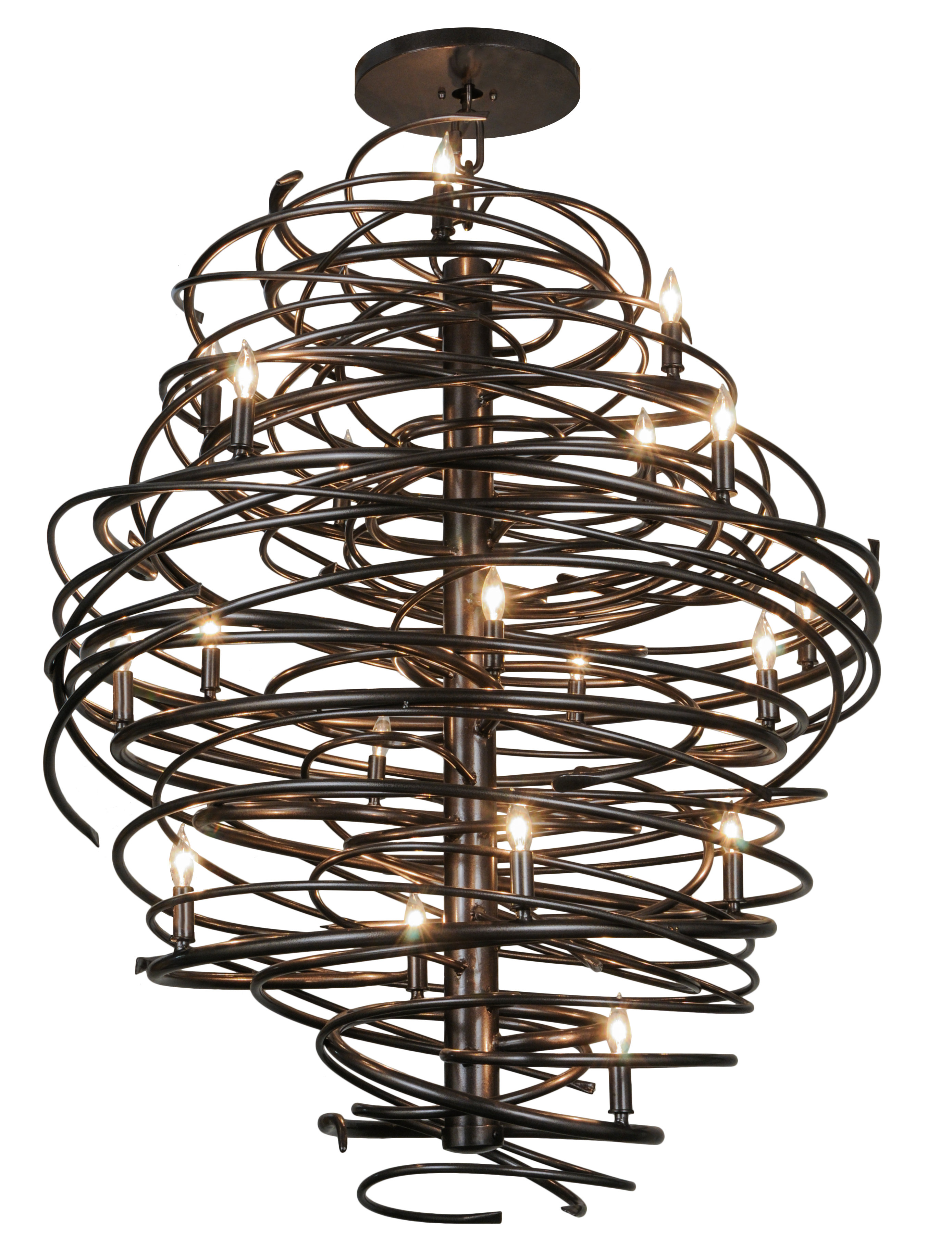 Meyda Lighting Cyclone 20 - Light Candle Style Geometric Chandelier ...