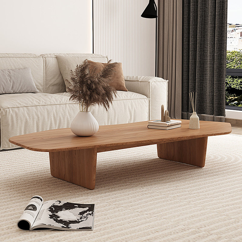 Millwood Pines 47.2" Irregular Solid Wood Coffee Table | Wayfair