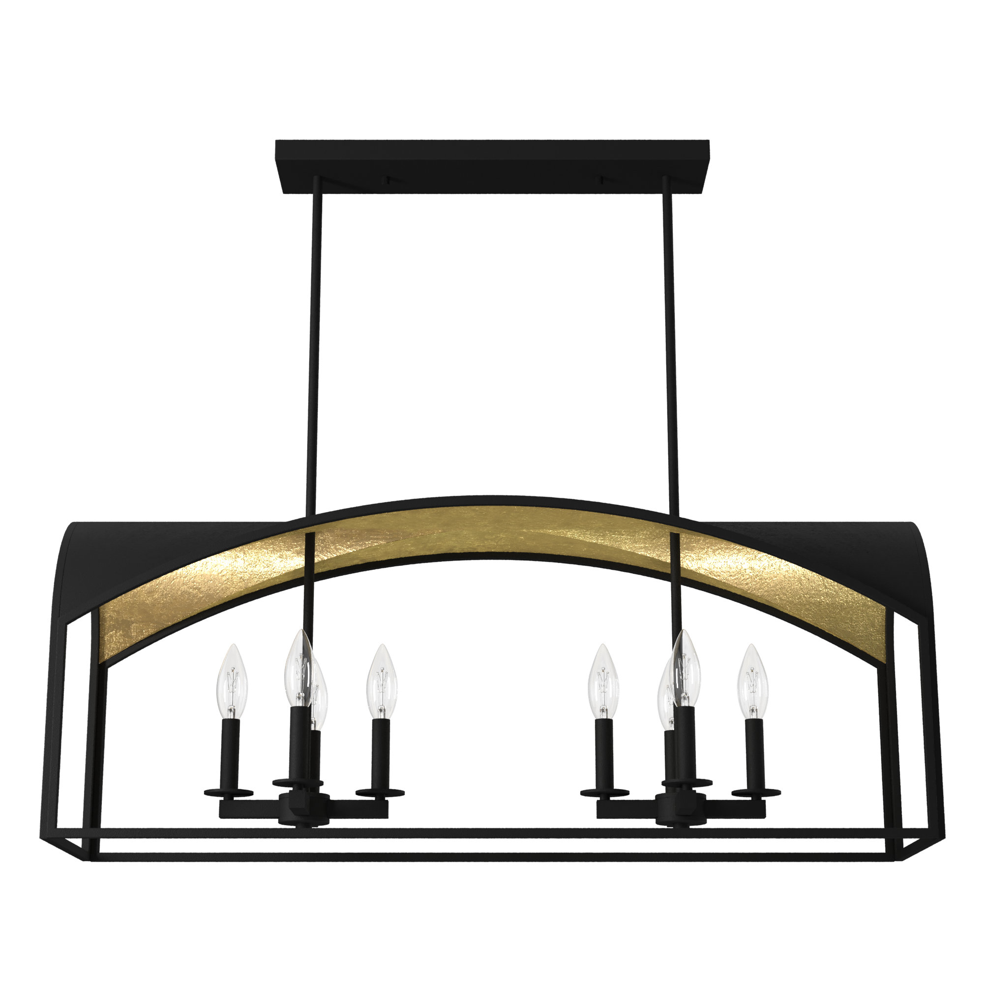 Hunter Fan Hunter Dukestown 8 Light Linear Chandelier Ceiling Light ...